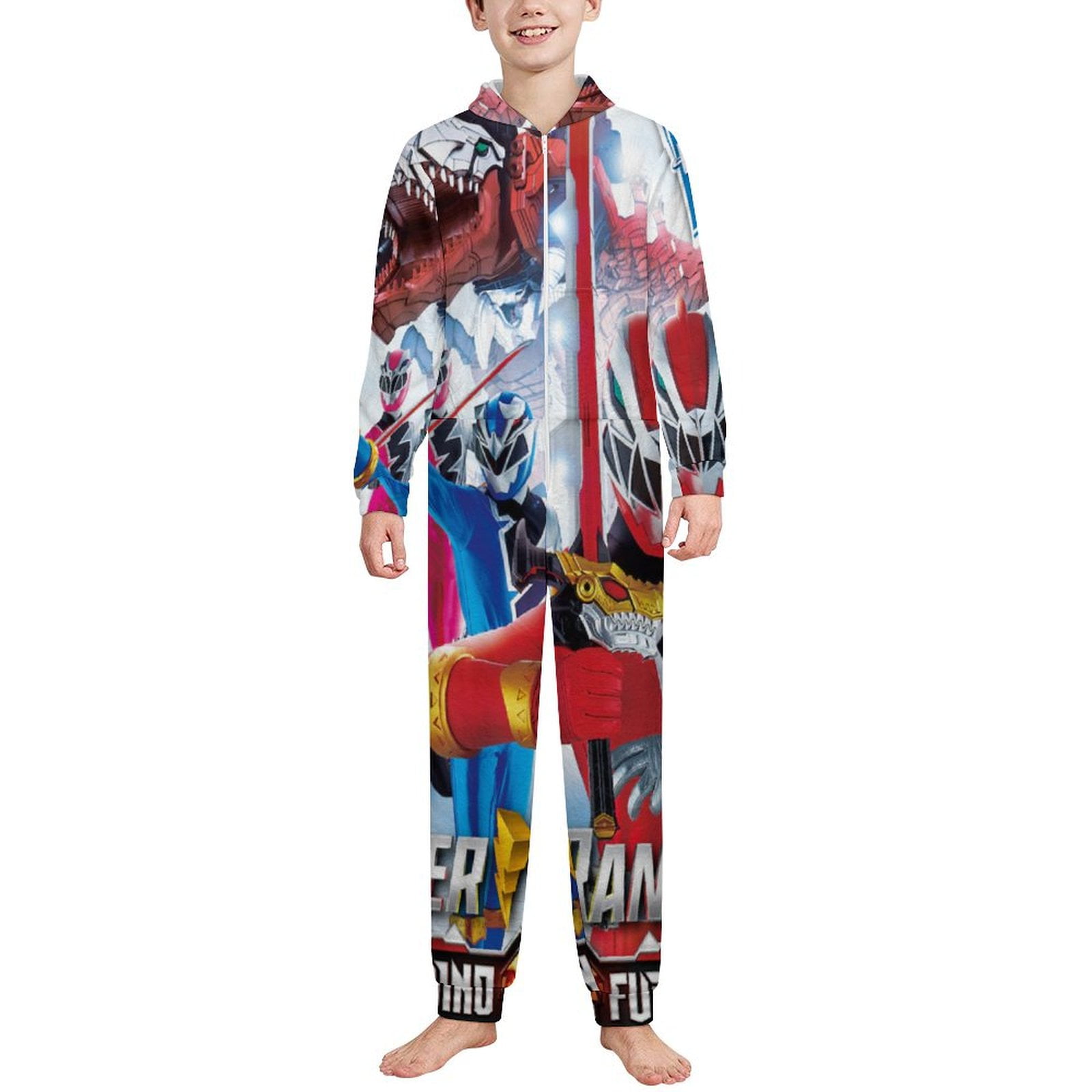 Power Rangers Kids Hooded Union Suit Pajama Onesie Blanket Sleeper for ...