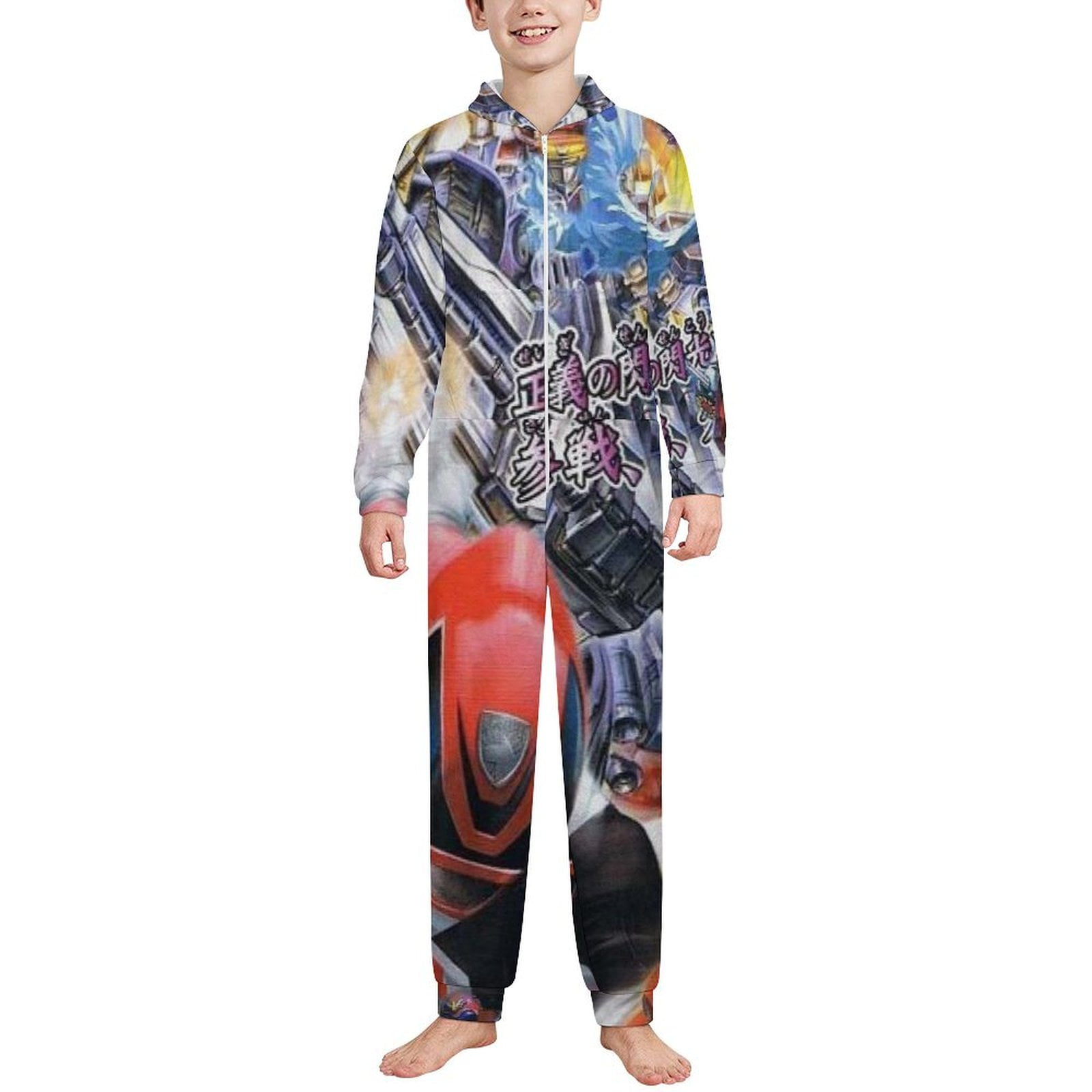 Power Rangers Kids Hooded Union Suit Pajama Onesie Blanket Sleeper for ...
