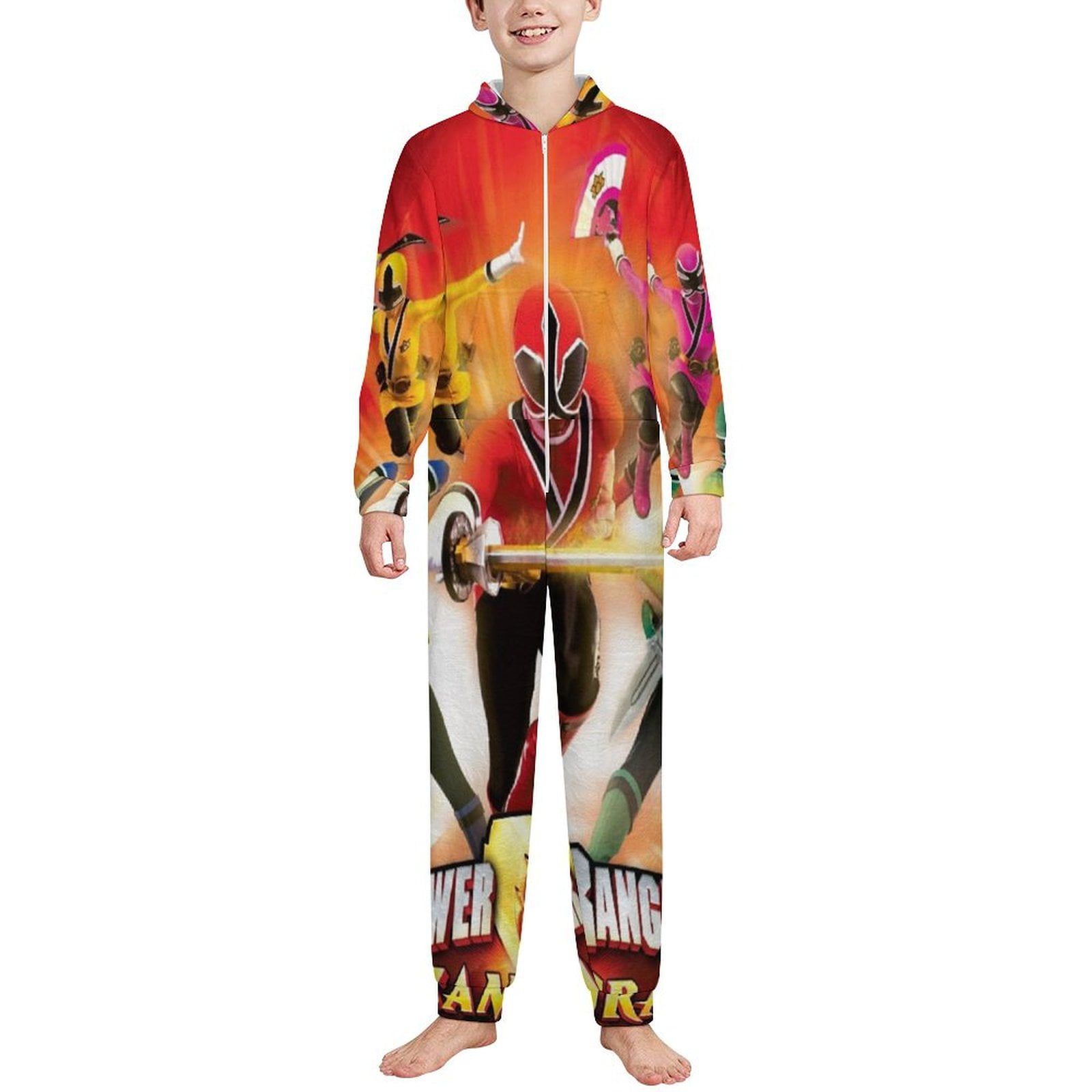 Power Rangers Kids Hooded Union Suit Pajama Onesie Blanket Sleeper for ...