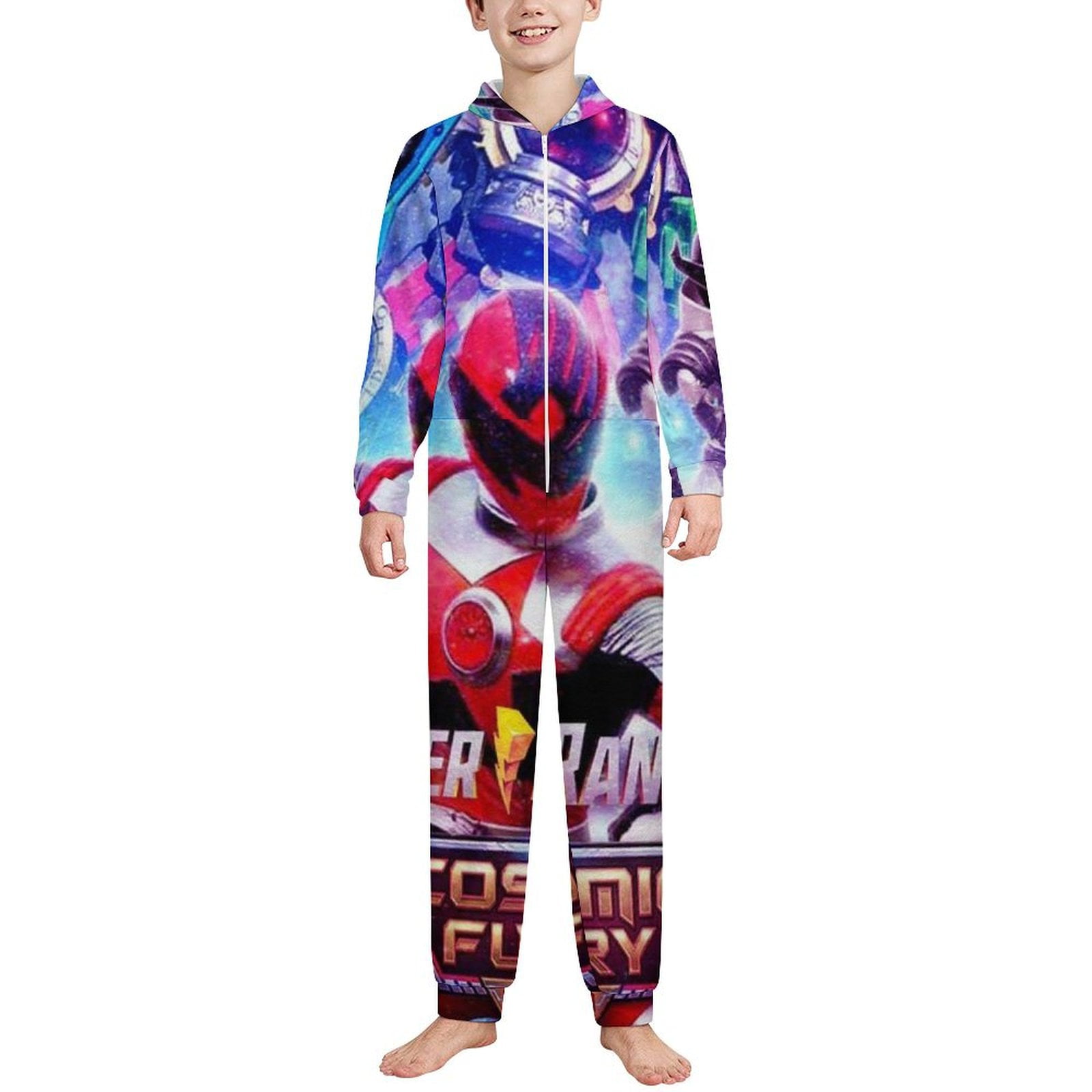 Power Rangers Kids Hooded Union Suit Pajama Onesie Blanket Sleeper for ...