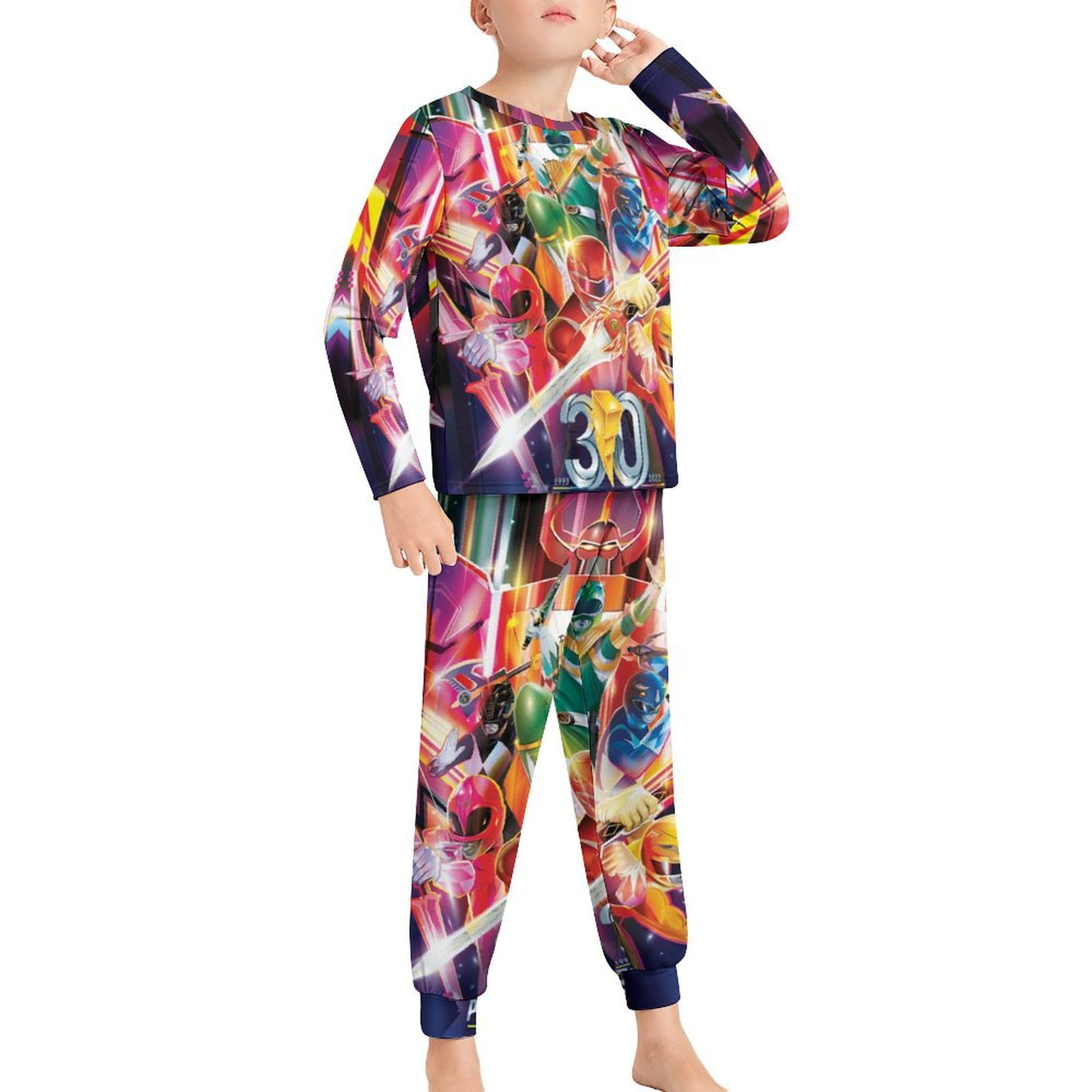 Power Rangers Kids Pajamas 2 Piece Pjs Set Little Big Boys Girls ...