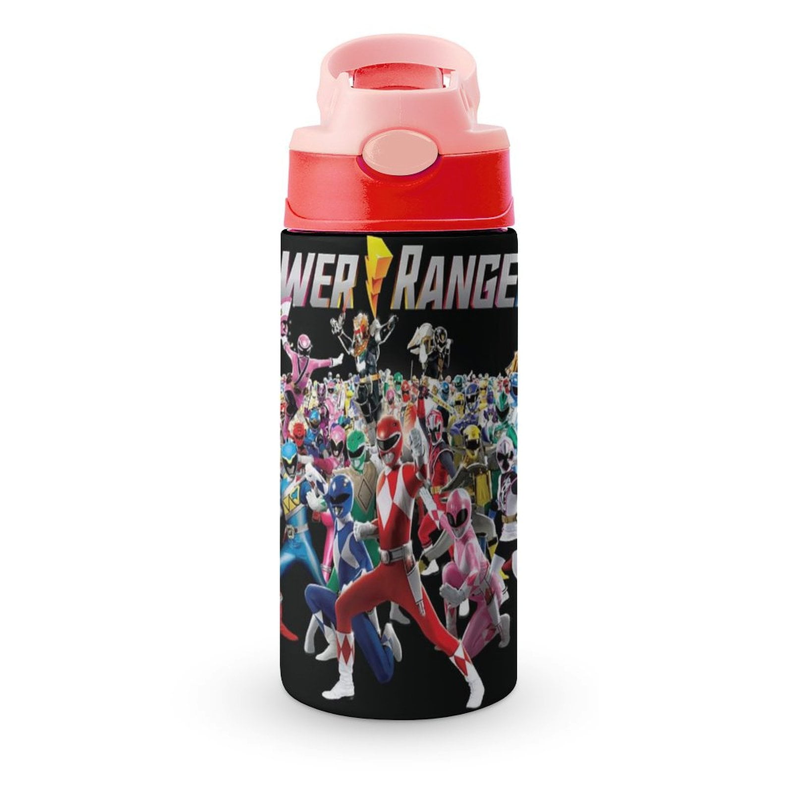 Power Rangers Kids Water Bottle with Silicone Straw And Spill-Proof Lid ...