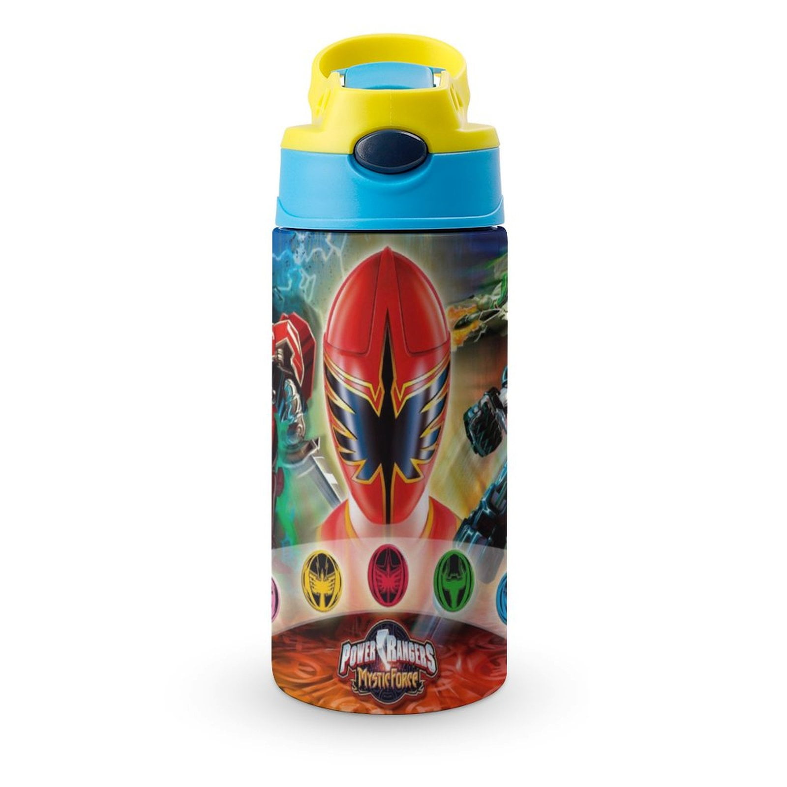 Power Rangers Kids Water Bottle with Silicone Straw And Spill-Proof Lid ...