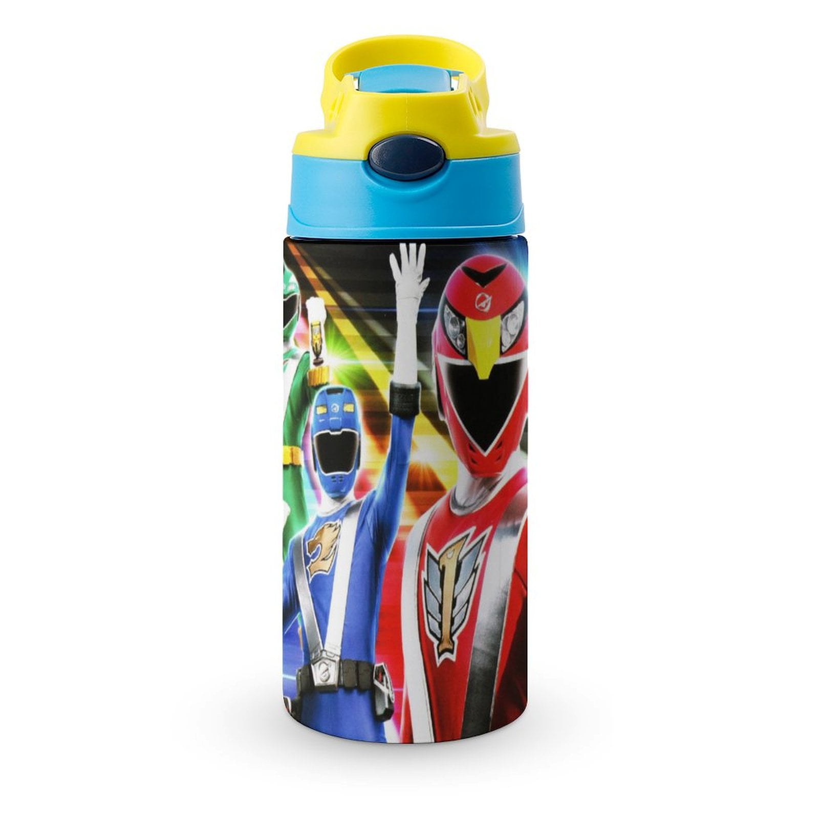 Power Rangers Kids Water Bottle with Silicone Straw And Spill-Proof Lid ...