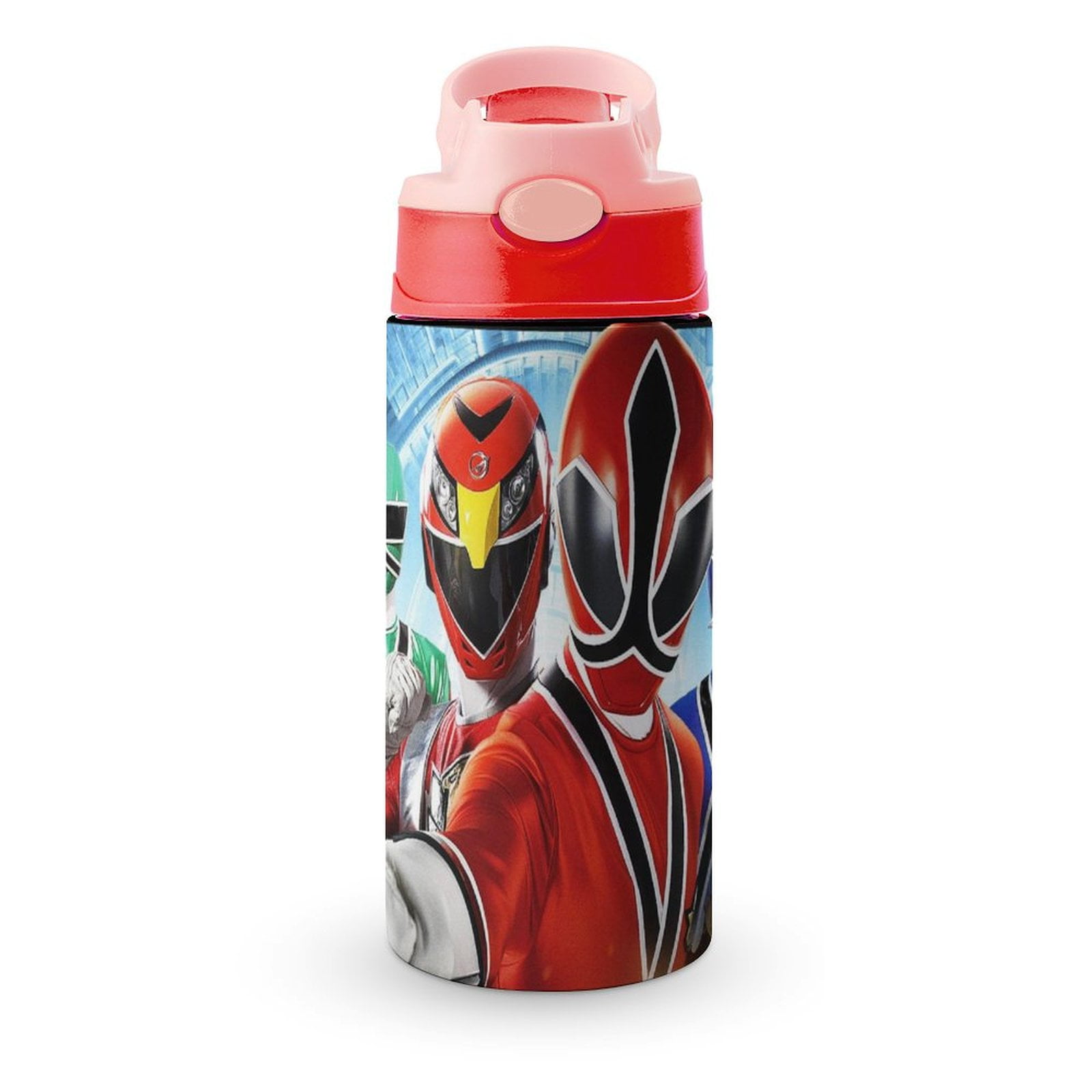 Power Rangers Kids Water Bottle with Straw - Stainless Steel Travel Cup ...