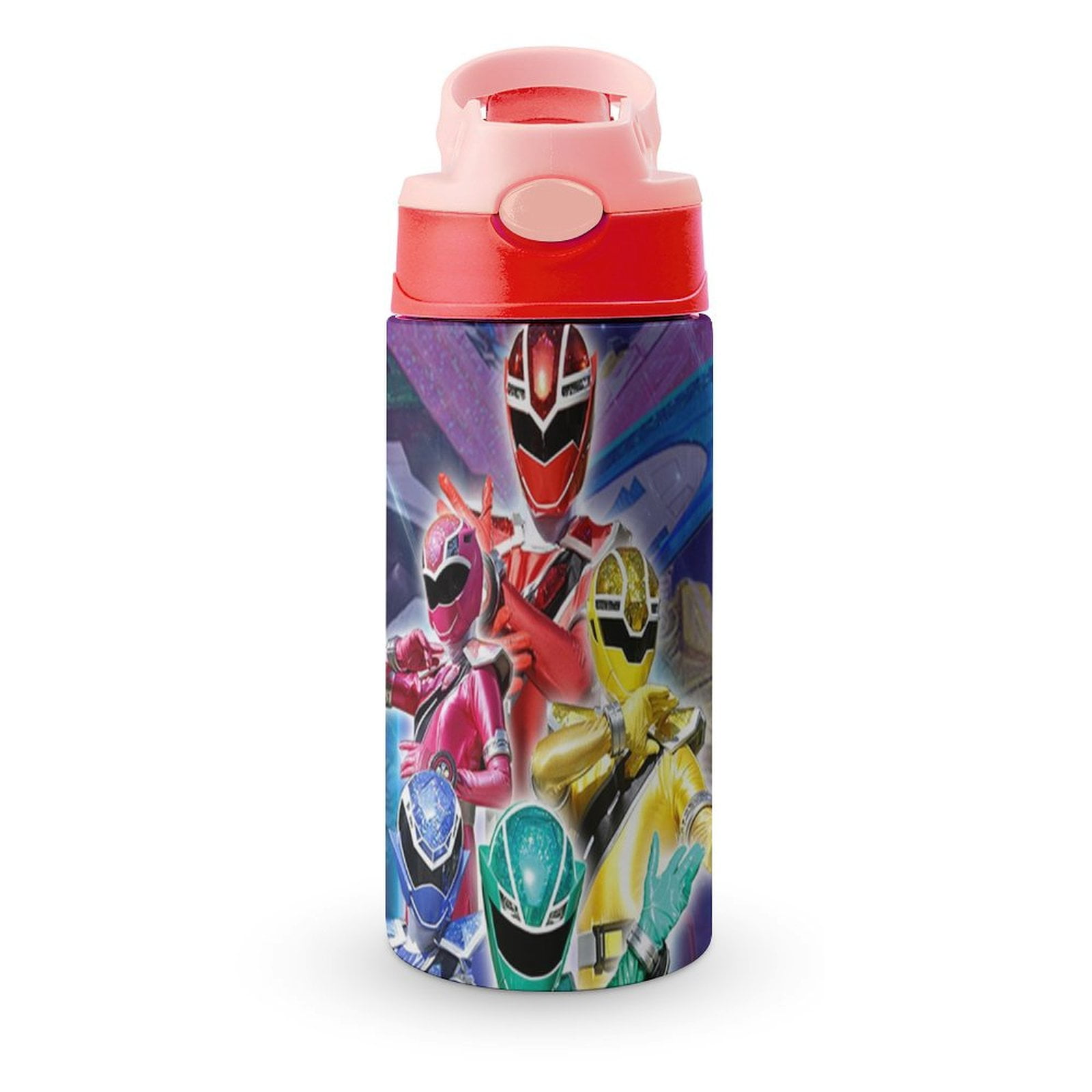 Power Rangers Kids Water Bottle with Straw - Stainless Steel Travel Cup ...