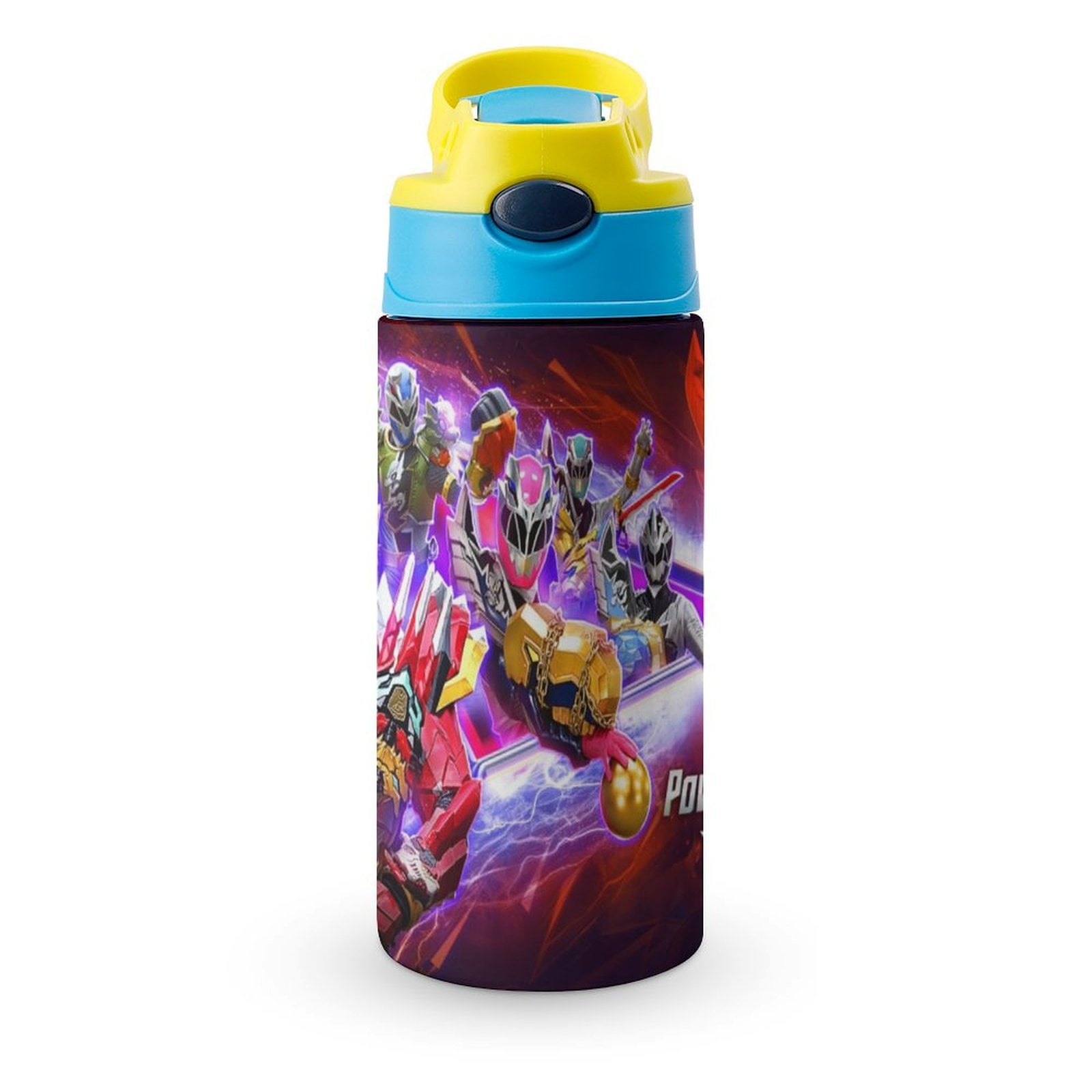 Power Rangers Kids Water Bottle with Straw - Stainless Steel Travel Cup ...
