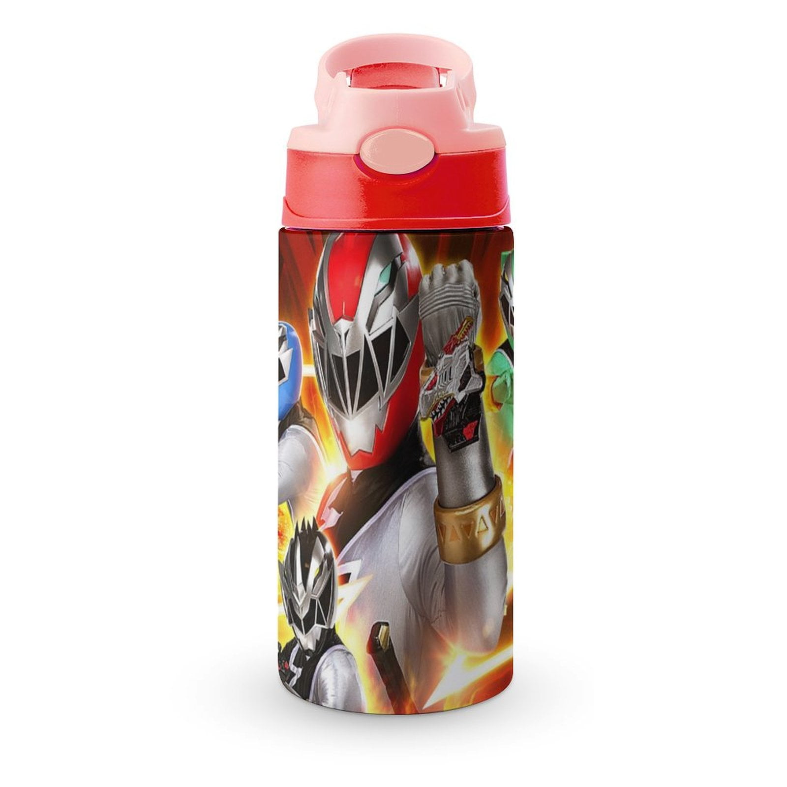 Power Rangers Kids Water Bottle with Straw - Stainless Steel Vacuum ...