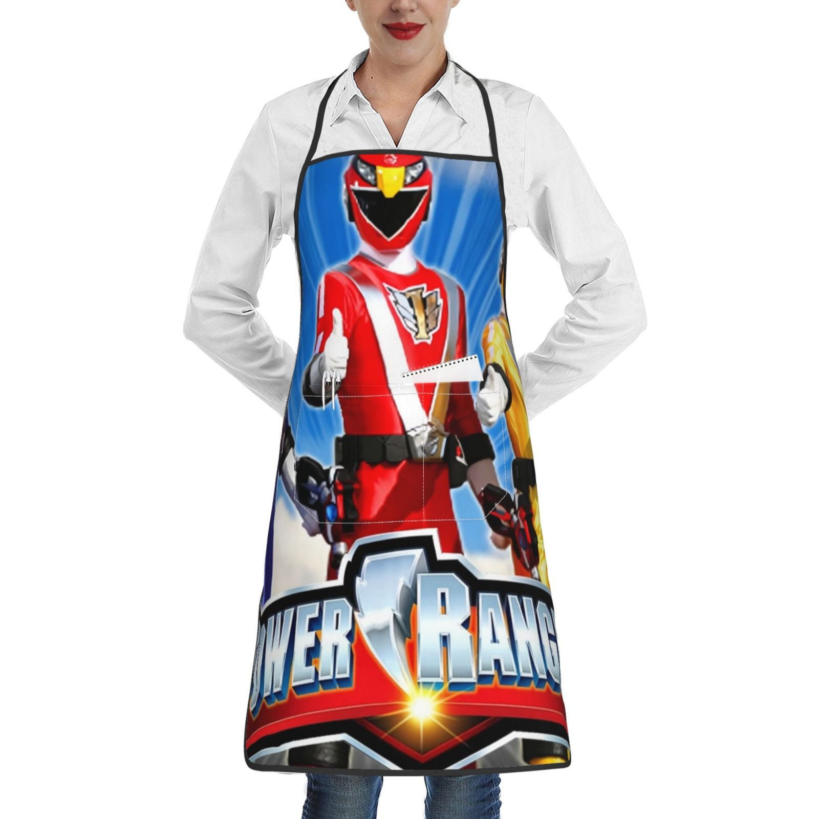 Power Rangers Kitchen Cooking Aprons Adjustable Waterproof Apron Bib ...