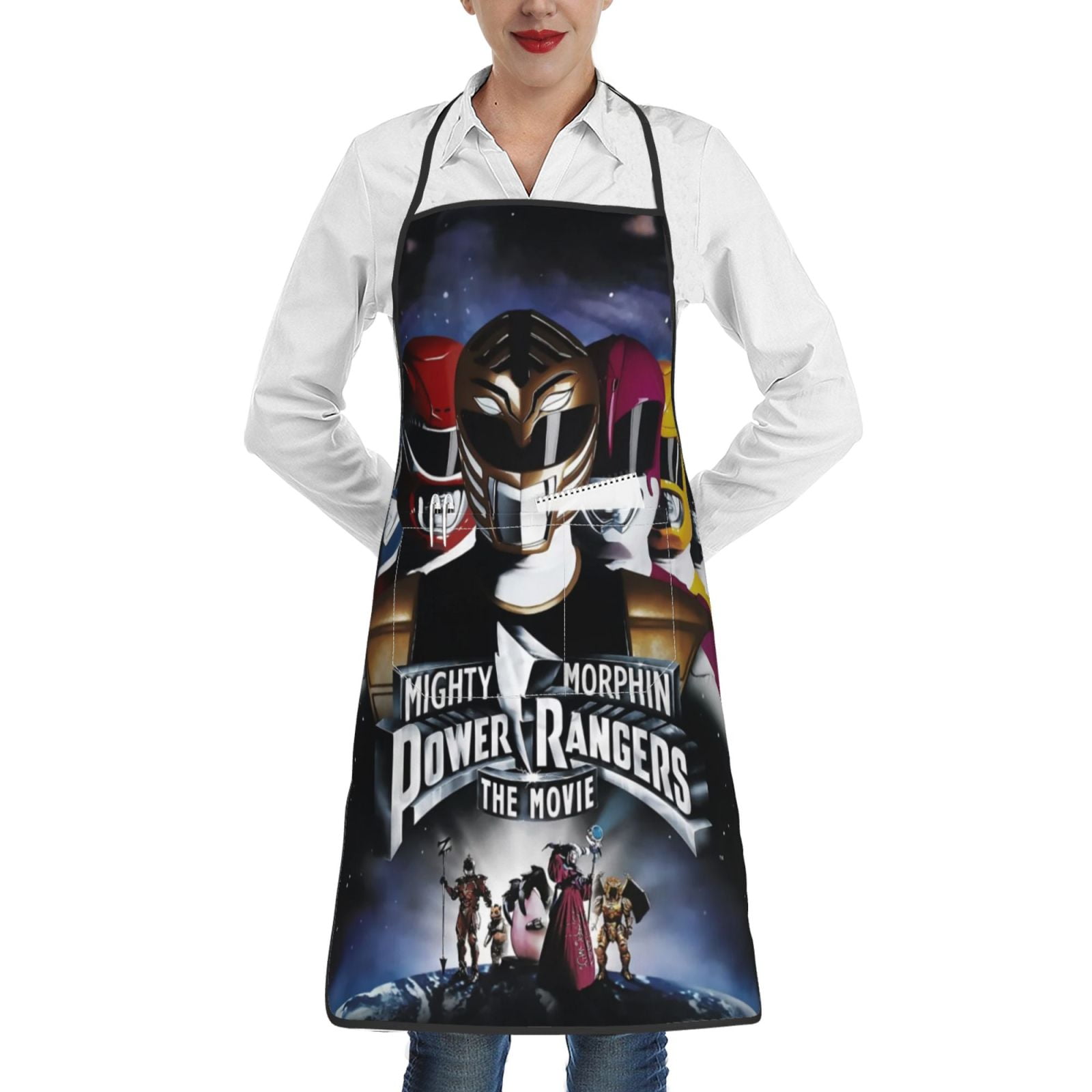 Power Rangers Kitchen Cooking Aprons Adjustable Waterproof Apron Bib ...
