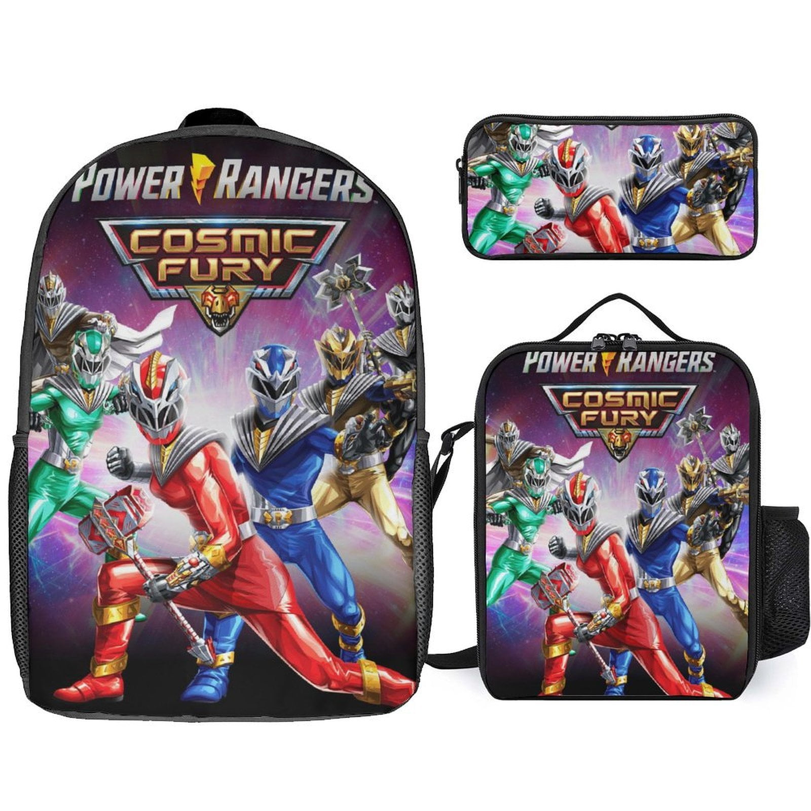 Power Rangers Laptop Backpack With Pencil Case Lunch Bag 3 Pieces Set ...