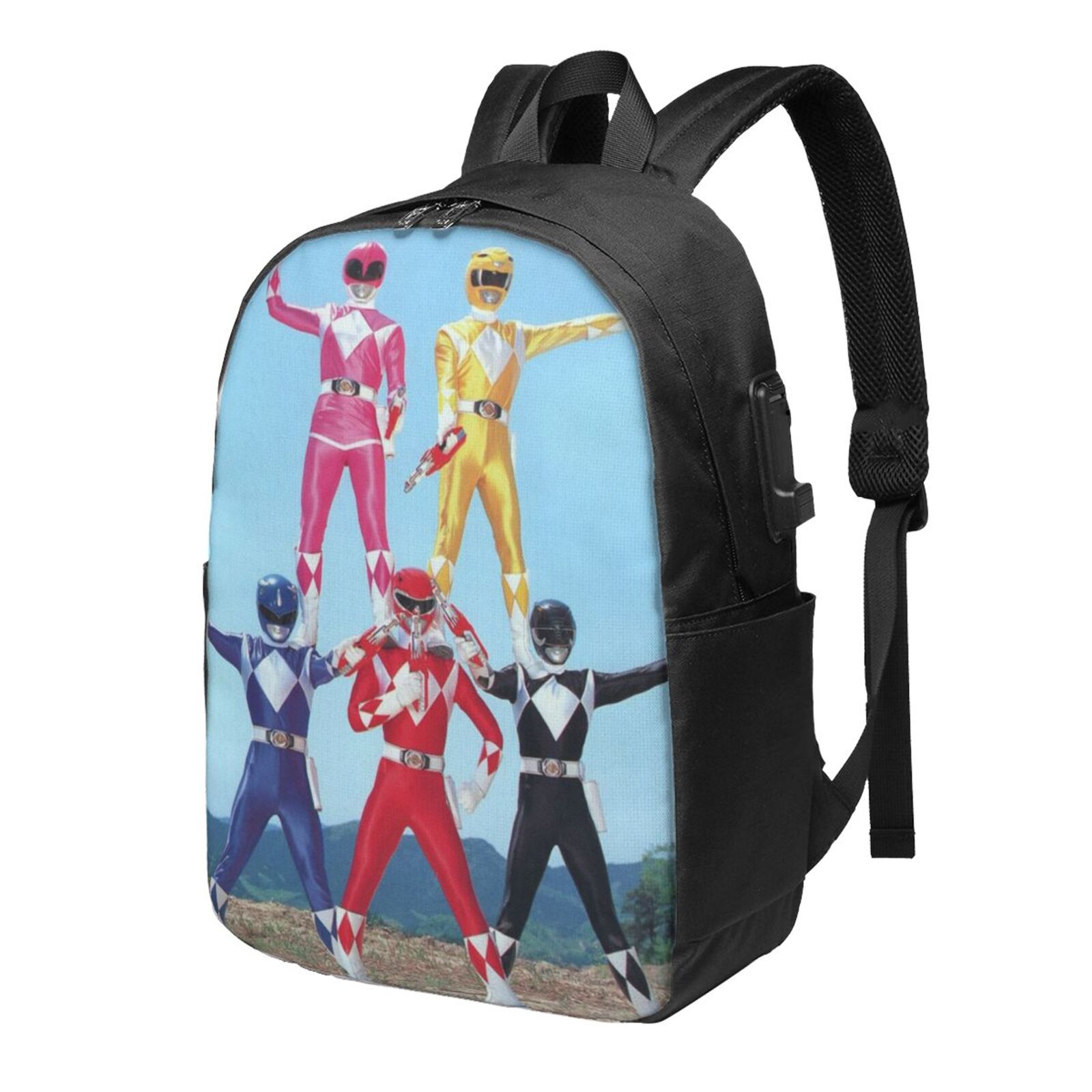 Power Rangers Laptop Backpack With Usb Charging Port 17 Inch Daypack ...