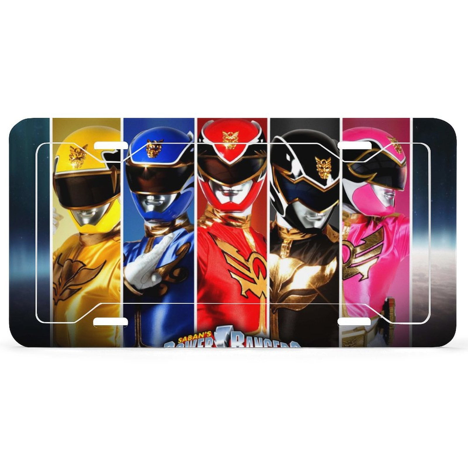 Power Rangers License Plate Covers Frames Aluminum Auto Truck Car Tag ...