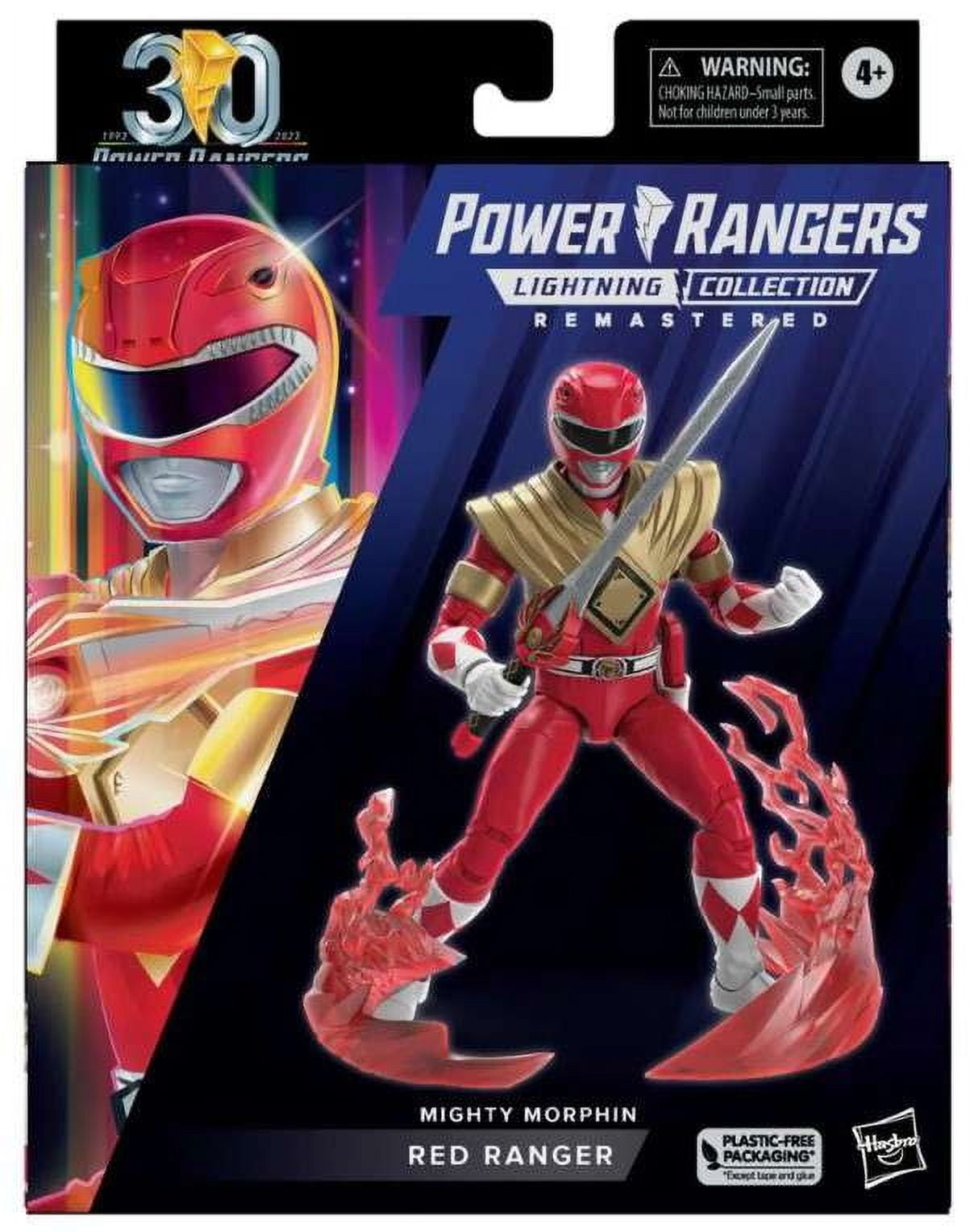 Hasbro Power Rangers Lightning Collection: 6-Inch Remastered Mighty Morphin Red Ranger Toy ...