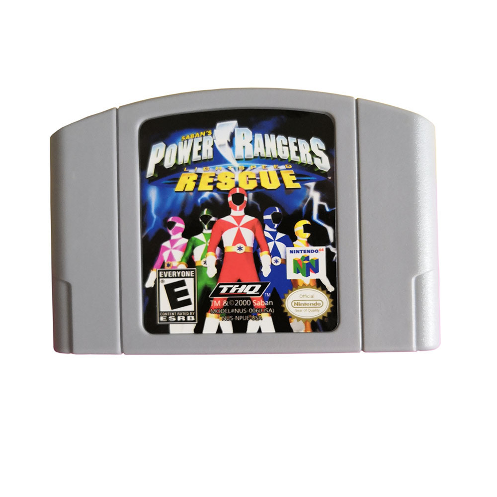 Power Rangers Lightspeed Rescue Video Game Card for N64 US Version ...