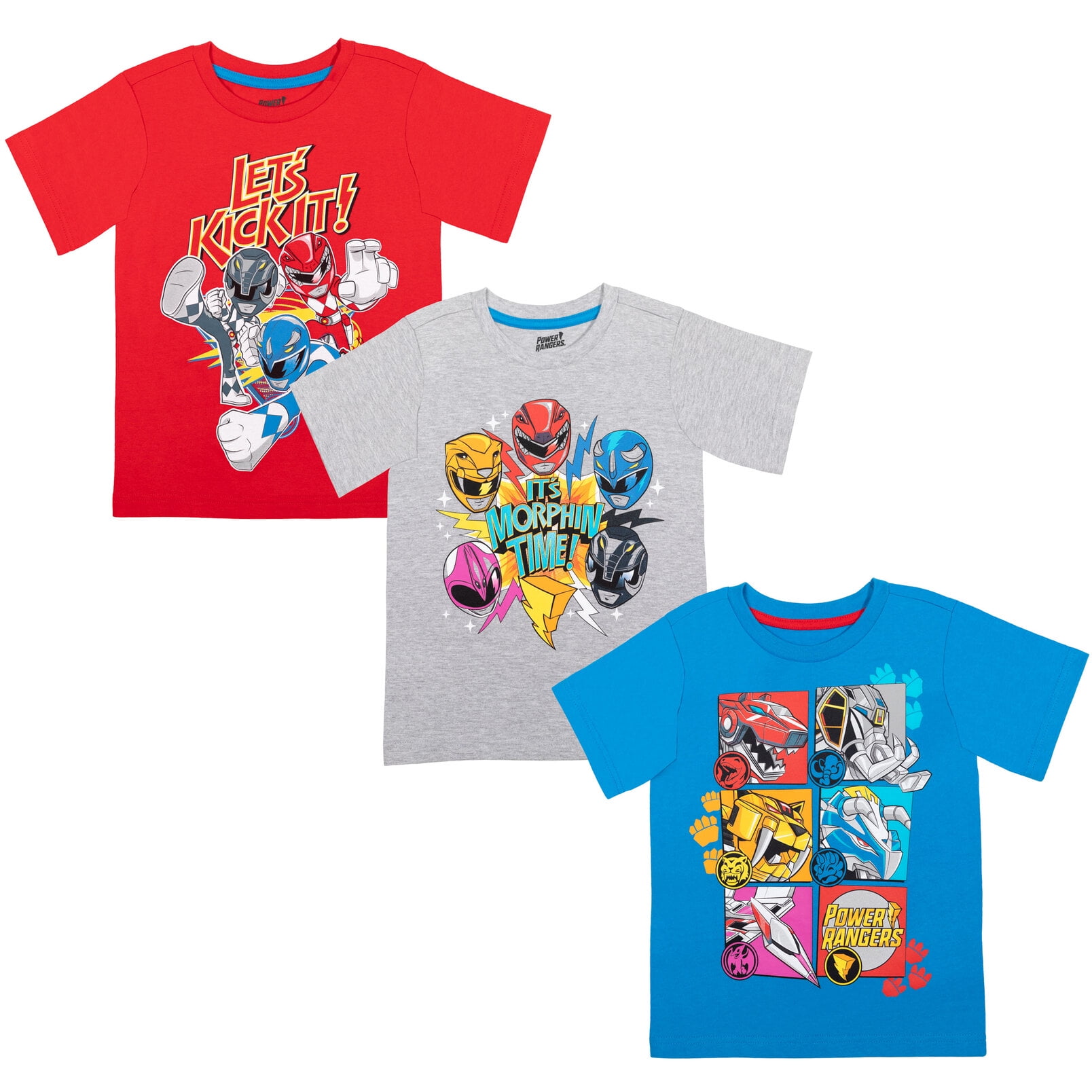 Power Rangers Little Boys 3 Pack T-Shirts Toddler to Big Kid - Walmart.com