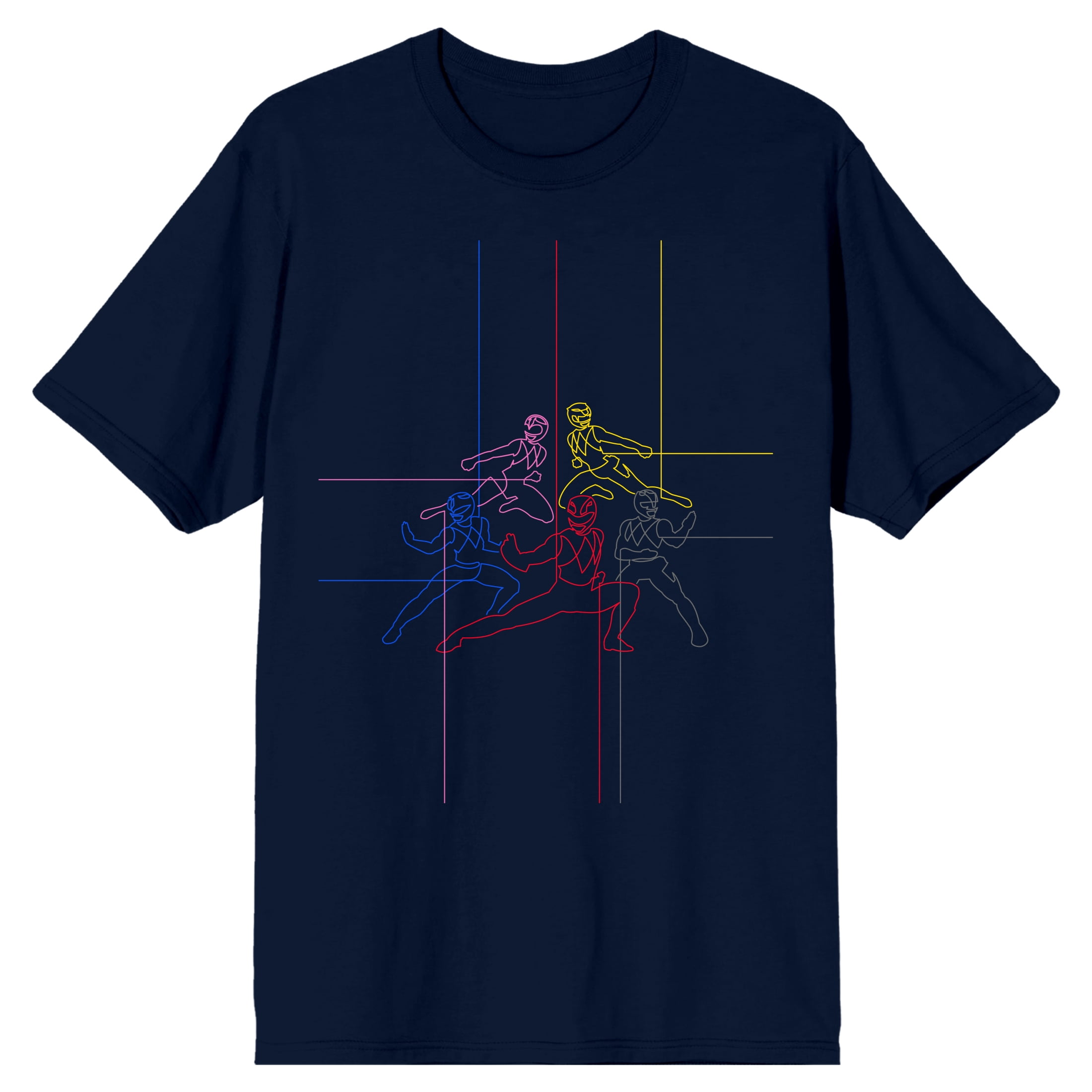 Power Rangers Love Wins Adult Navy Crew Neck Short Sleeve T-shirt-XL ...