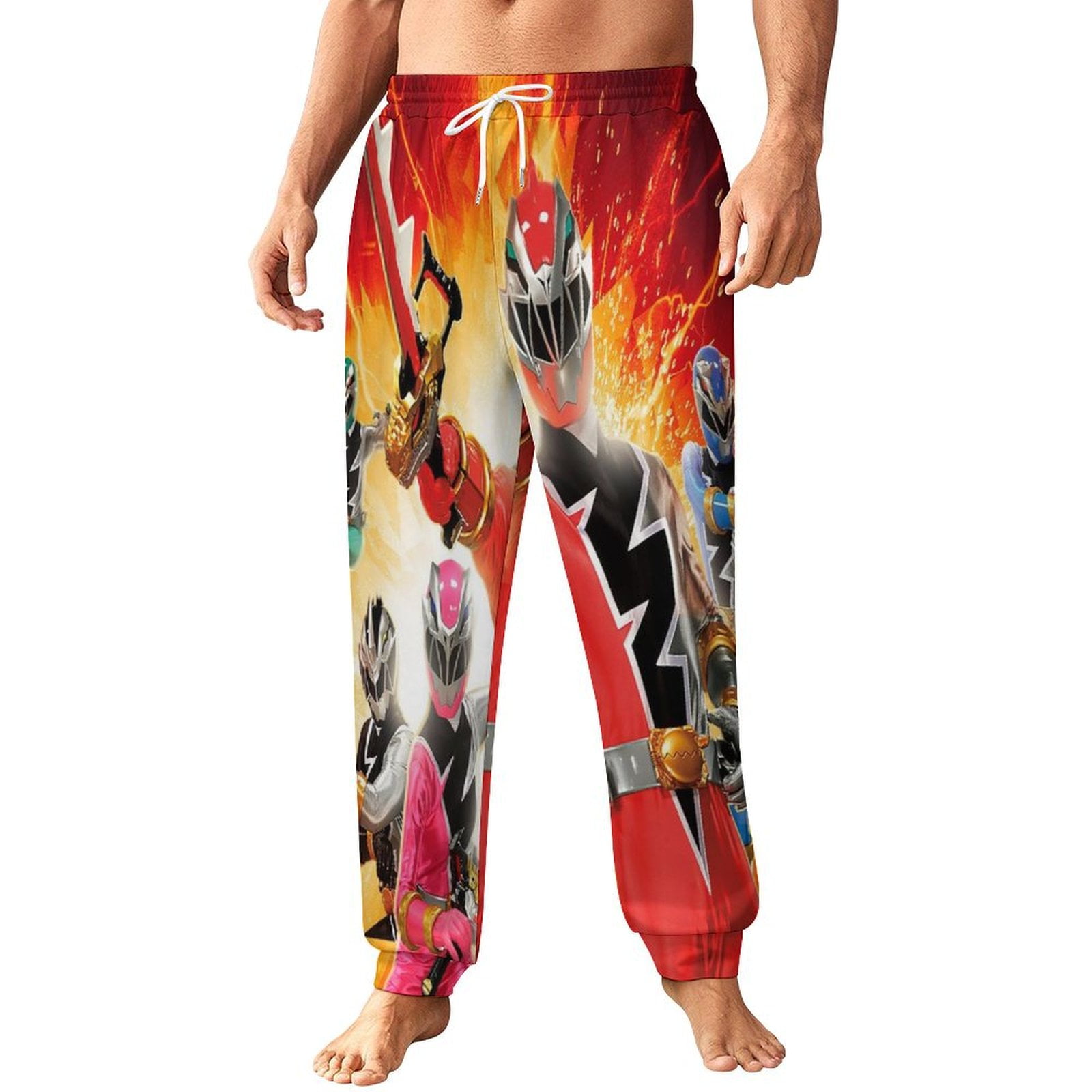 Power Rangers Men's Athletic Joggers Stretch Sweatpants Running Workout ...