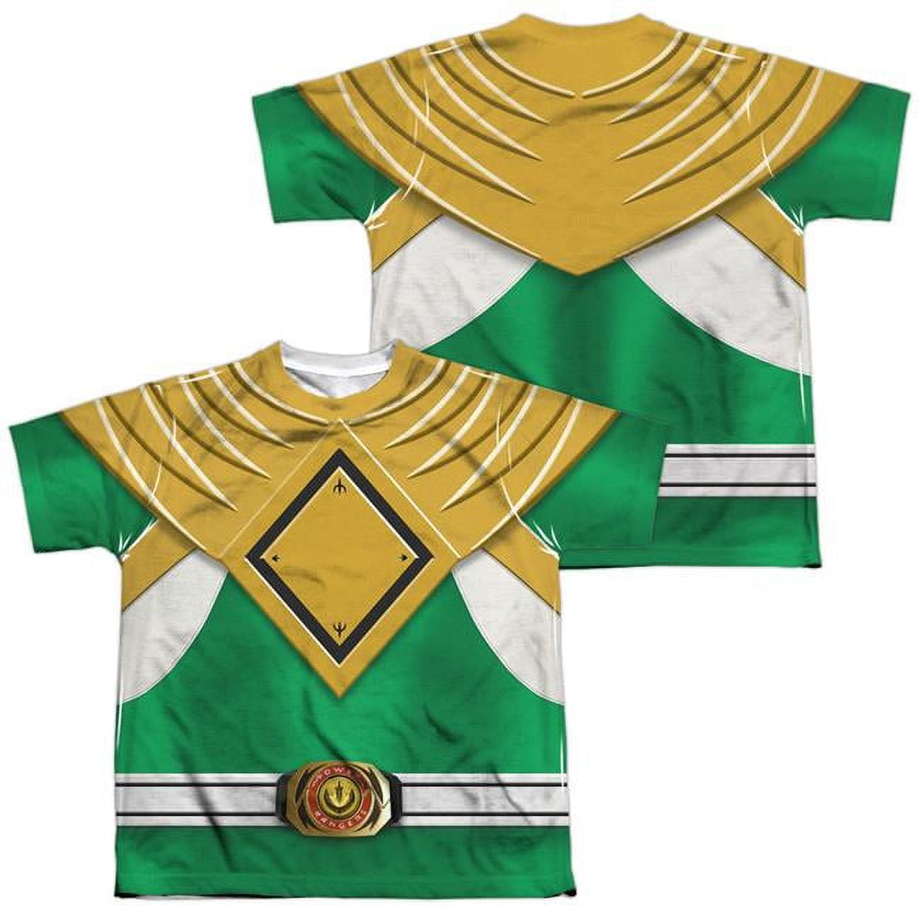 Power Rangers Men's Green Ranger Sublimation T-shirt White - Walmart.com