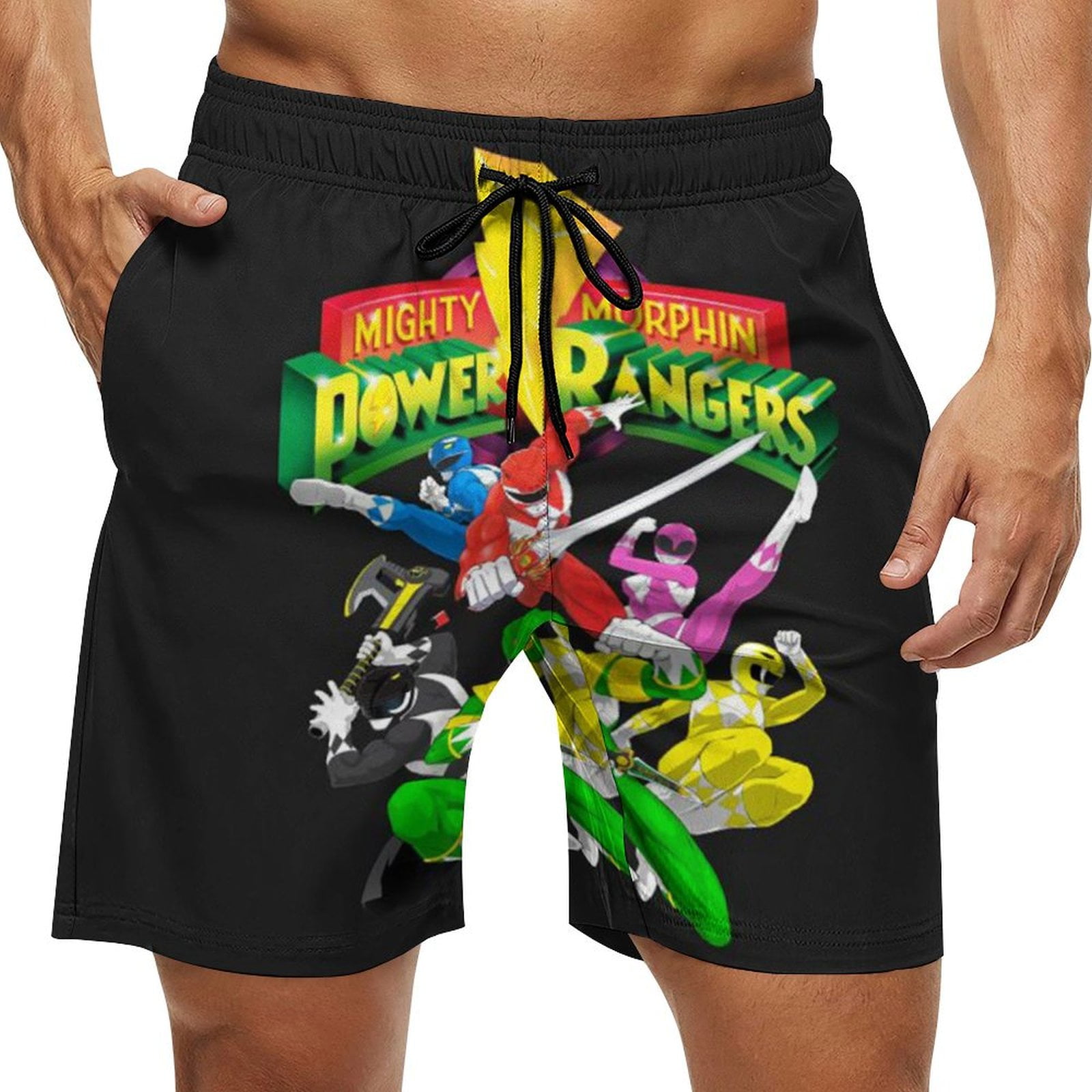Power Rangers Mens Board Shorts Quick Dry Swim Trunk Lightweight Soft ...