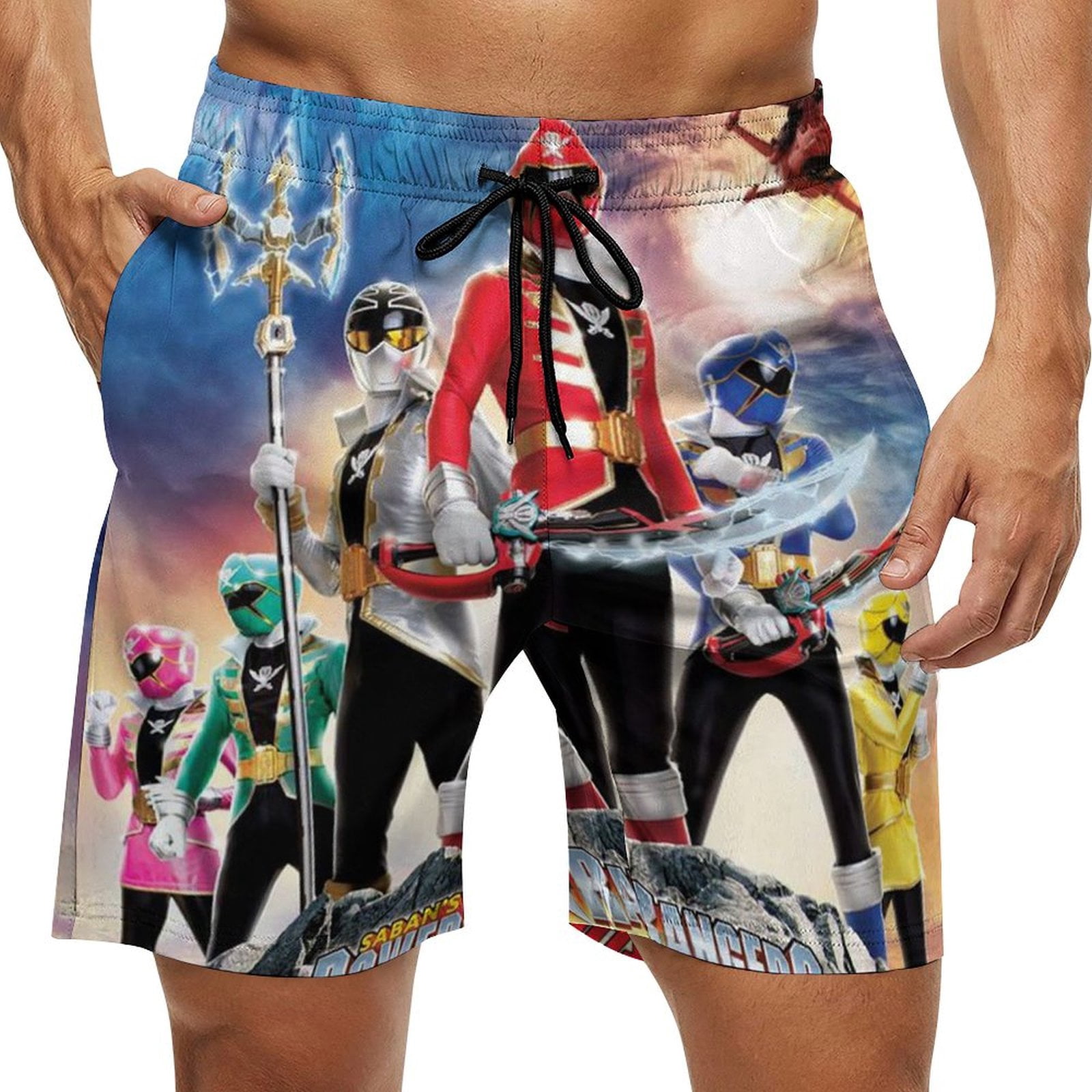 Power Rangers Mens Board Shorts Quick Dry Swim Trunk Lightweight Soft ...
