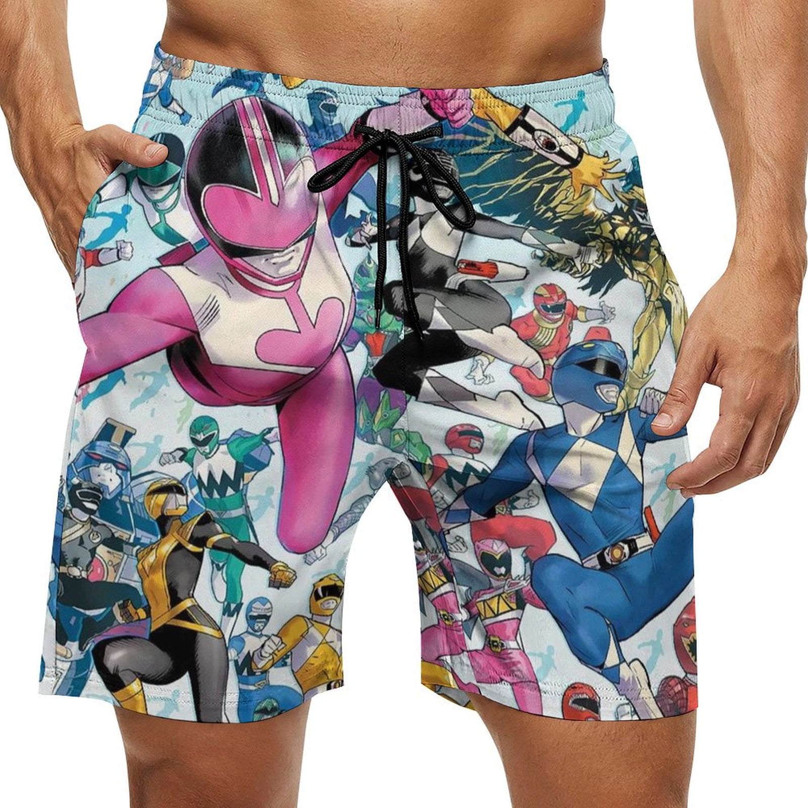 Power Rangers Mens Board Shorts Quick Dry Swim Trunk Lightweight Soft ...