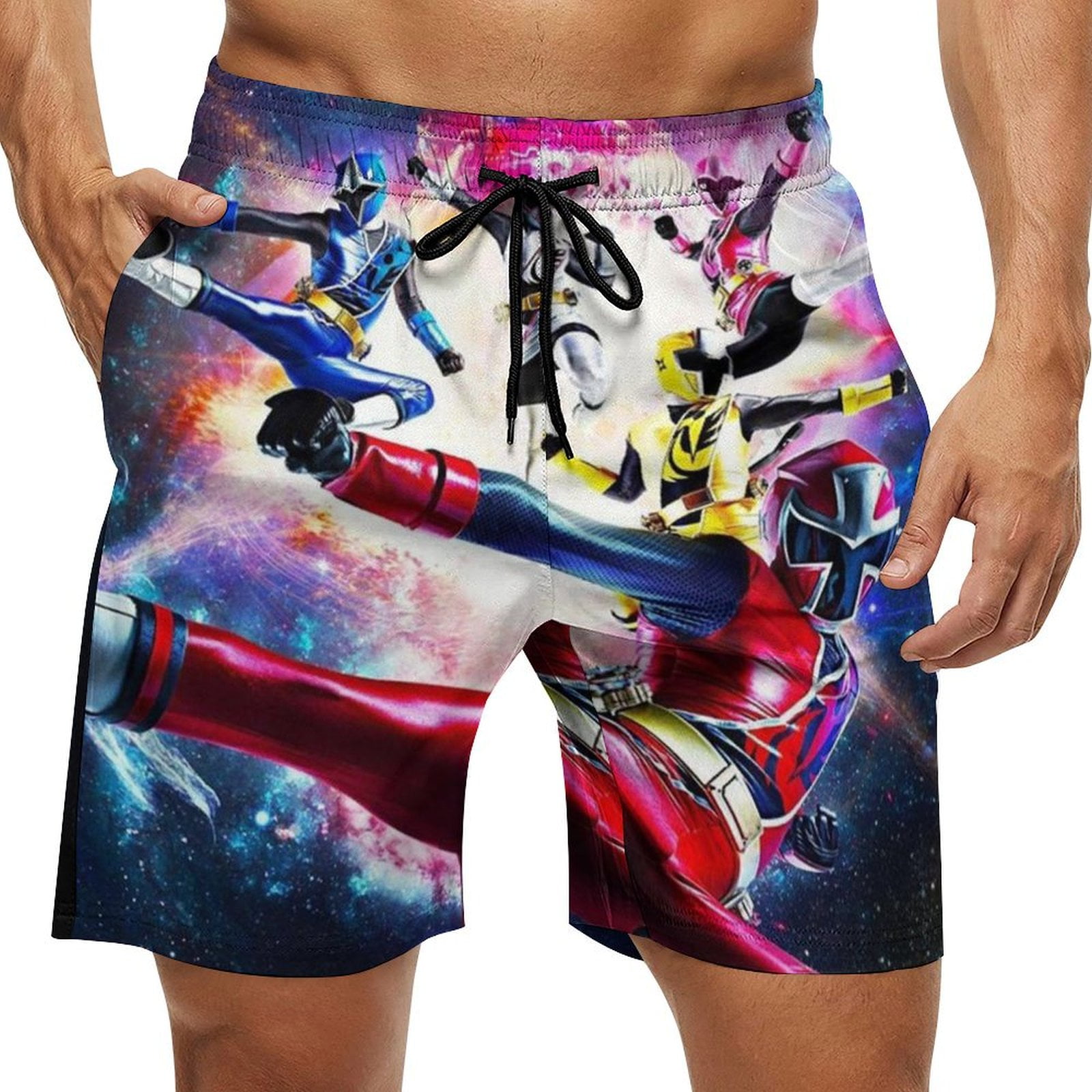 Power Rangers Mens Board Shorts Quick Dry Swim Trunk Lightweight Soft ...