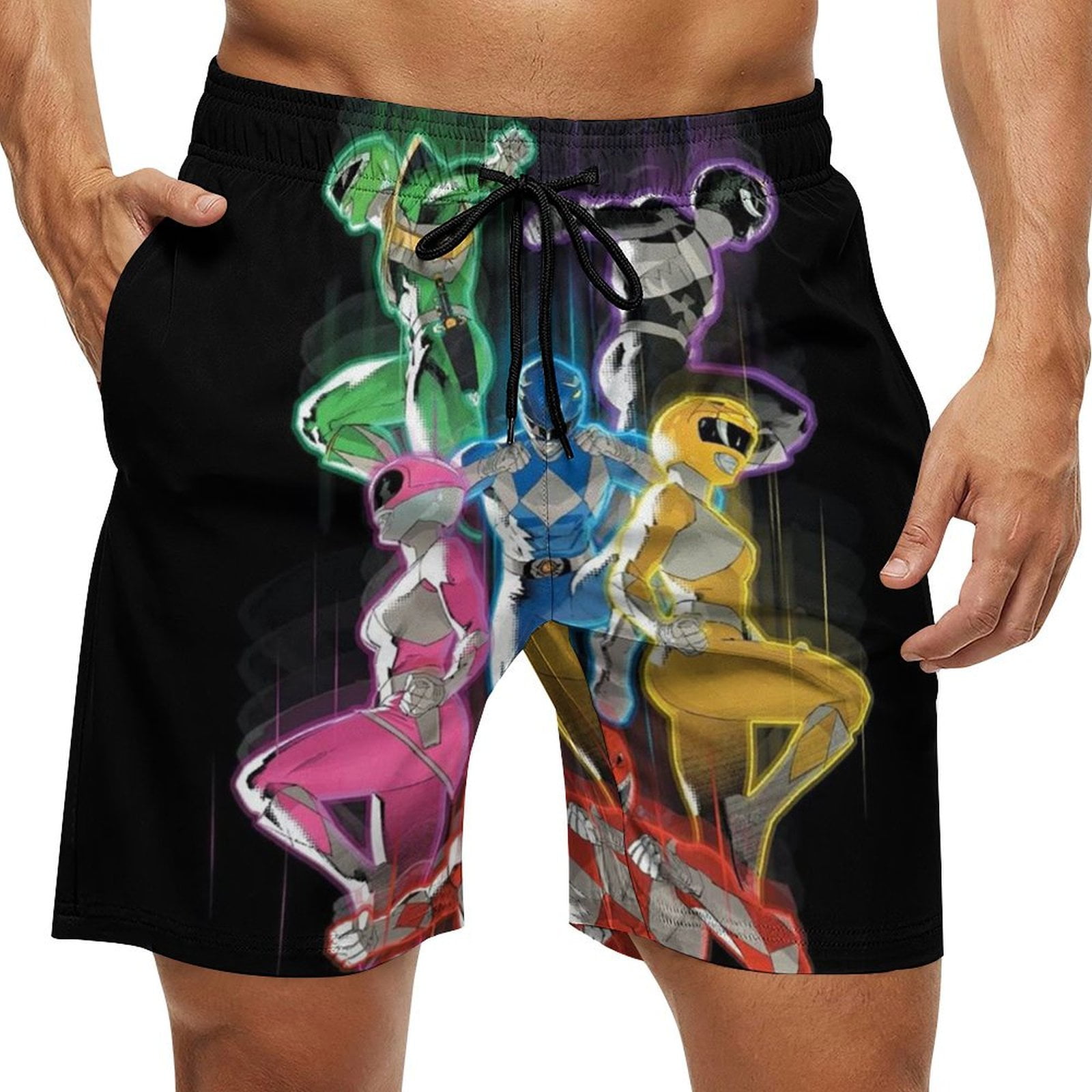 Power Rangers Mens Board Shorts Quick Dry Swim Trunk Lightweight Soft ...