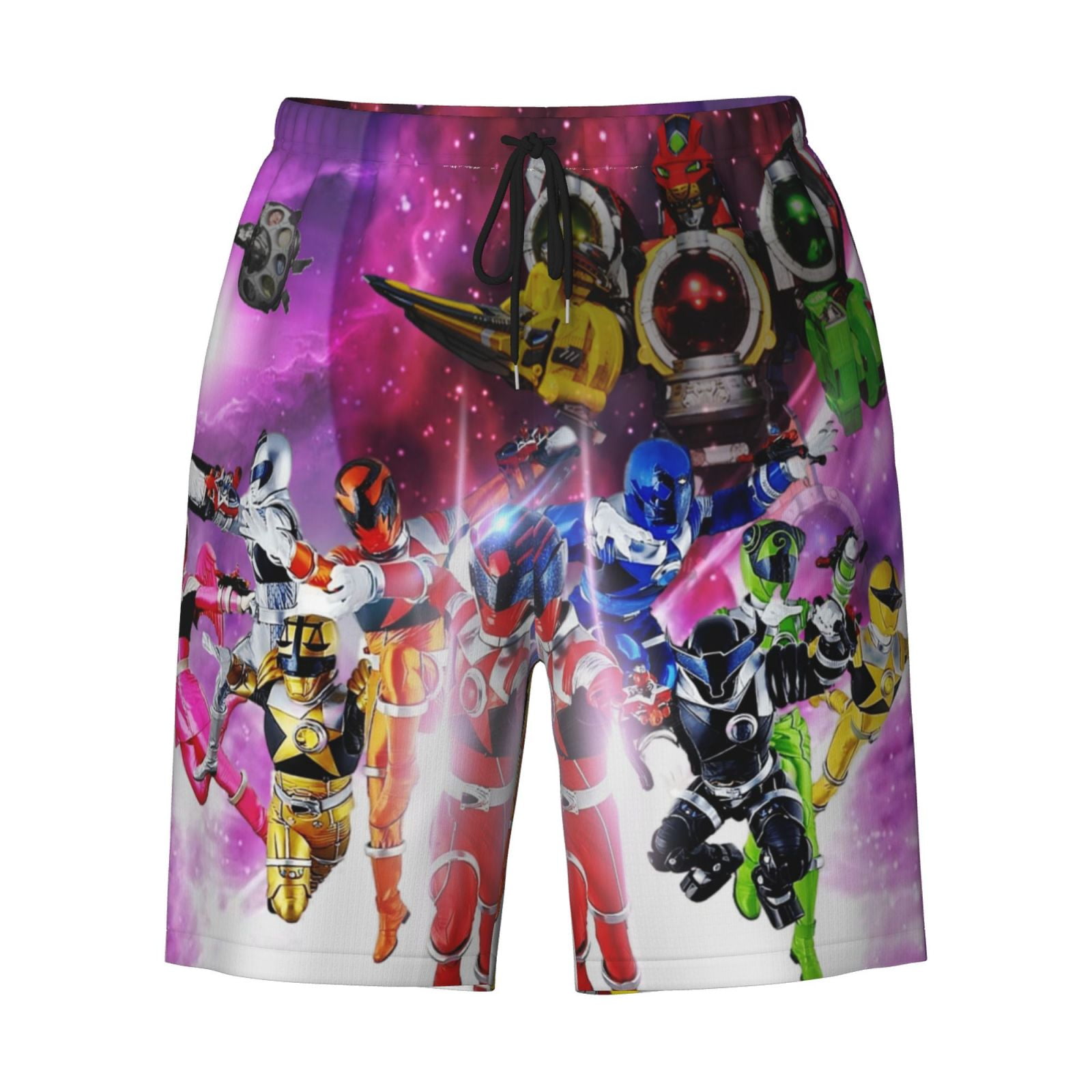Power Rangers Mens Swim Trunks Quick Dry Board Shorts with Mesh Lining ...