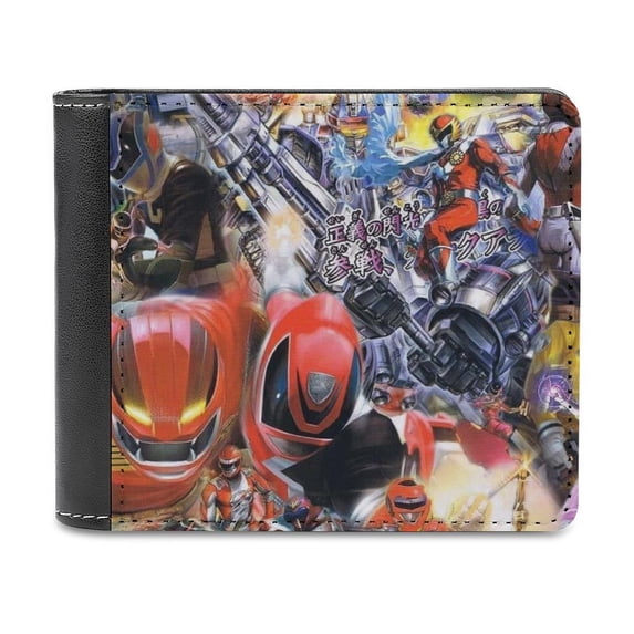 Power Rangers Mens Wallet Genuine Leather Bifold Extra Capacity Bifold ...