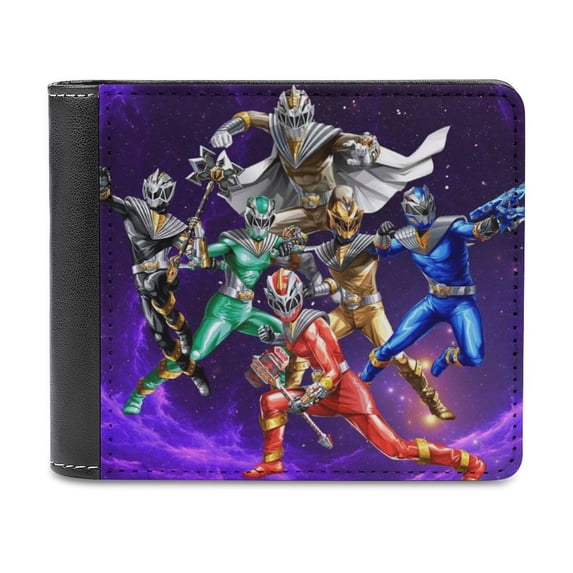 Power Rangers Mens Wallet Genuine Leather Bifold Extra Capacity Bifold ...