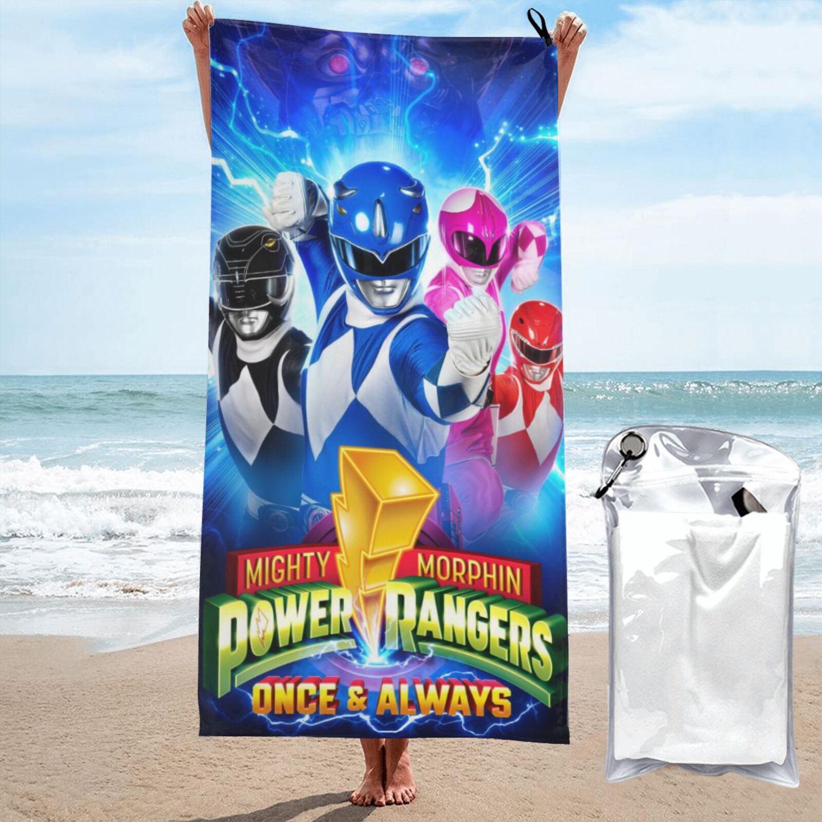 Power Rangers Microfiber Beach Towel Oversized Lightweight Quick Dry ...