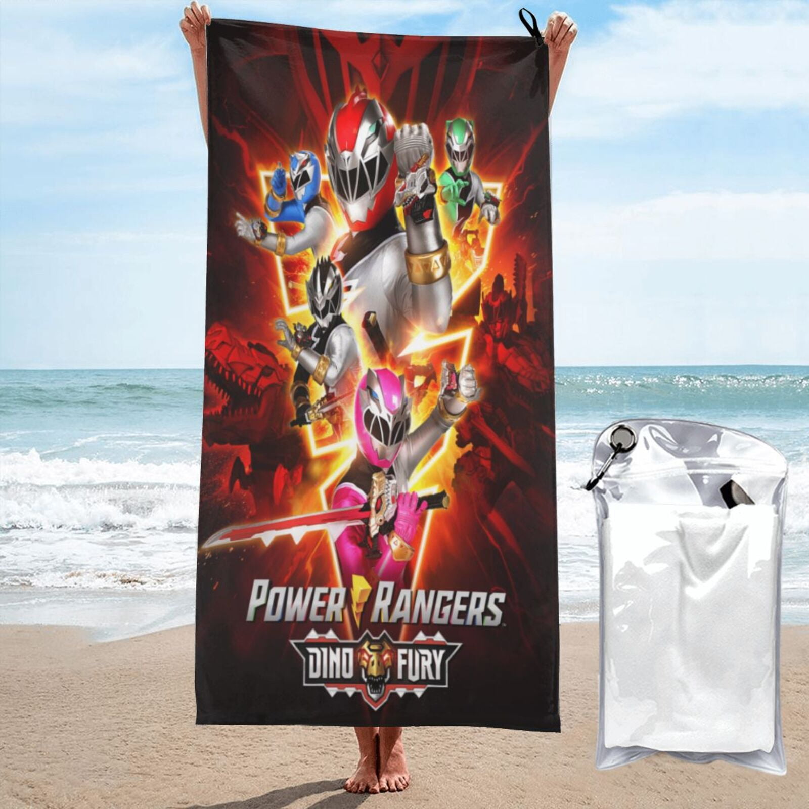 Power Rangers Microfiber Beach Towel Oversized Lightweight Quick Dry ...