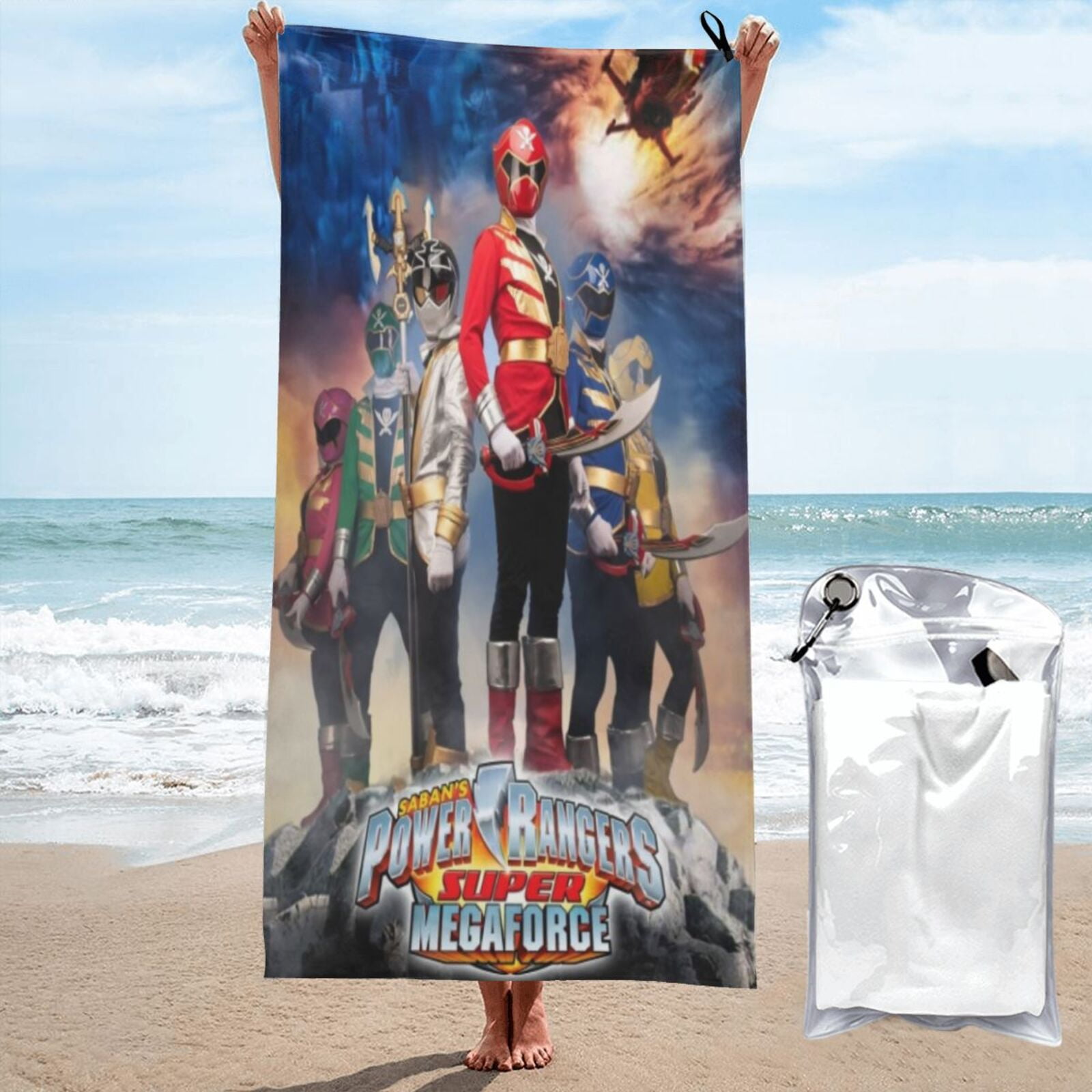 Power Rangers Microfiber Beach Towel Oversized Lightweight Quick Dry ...