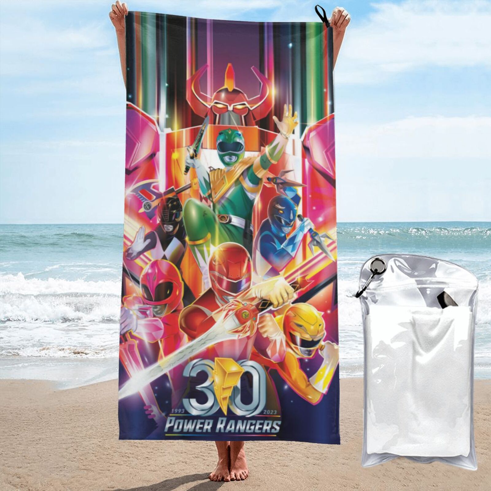 Power Rangers Microfiber Beach Towel Oversized Lightweight Quick Dry ...