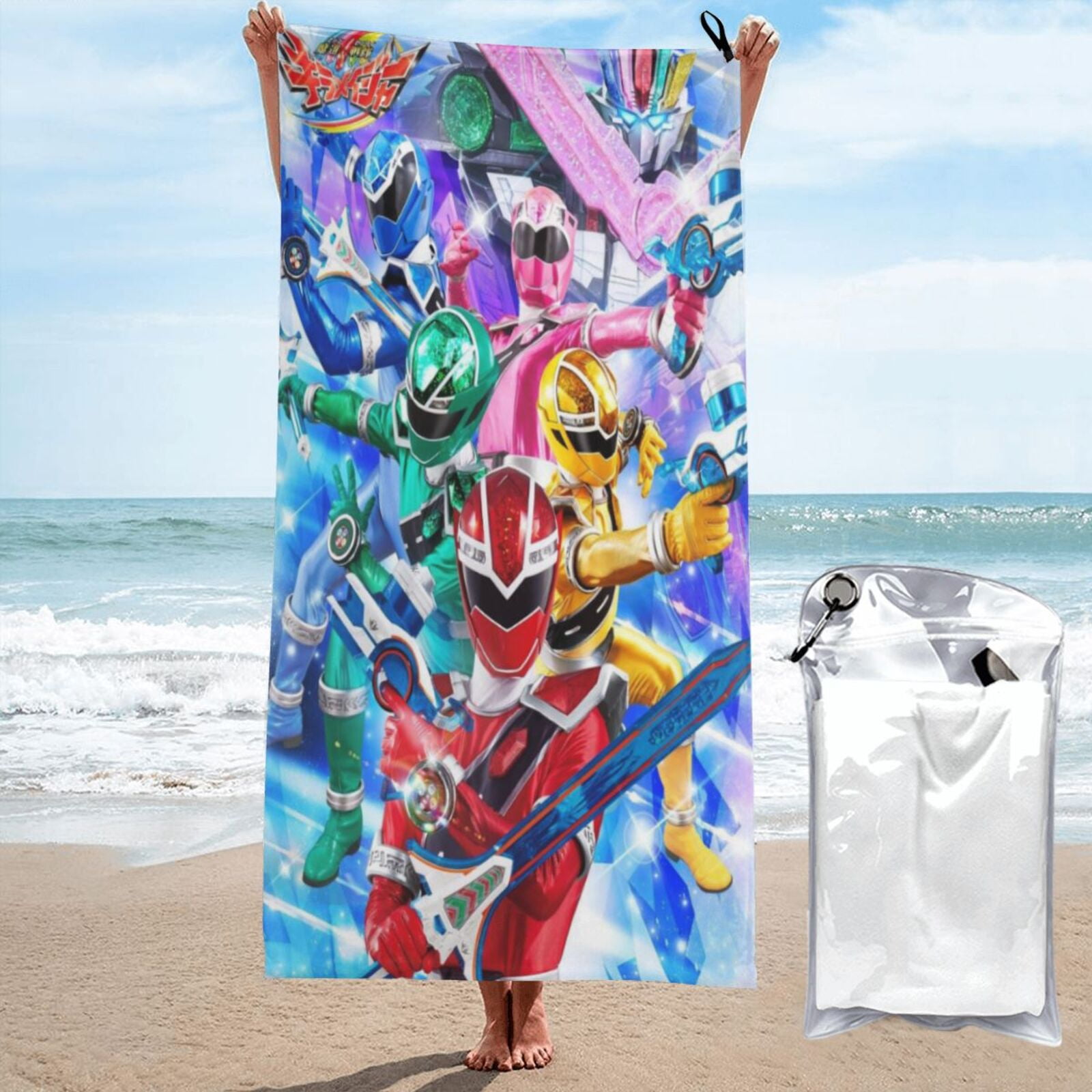 Power Rangers Microfiber Beach Towel Oversized Lightweight Quick Dry ...