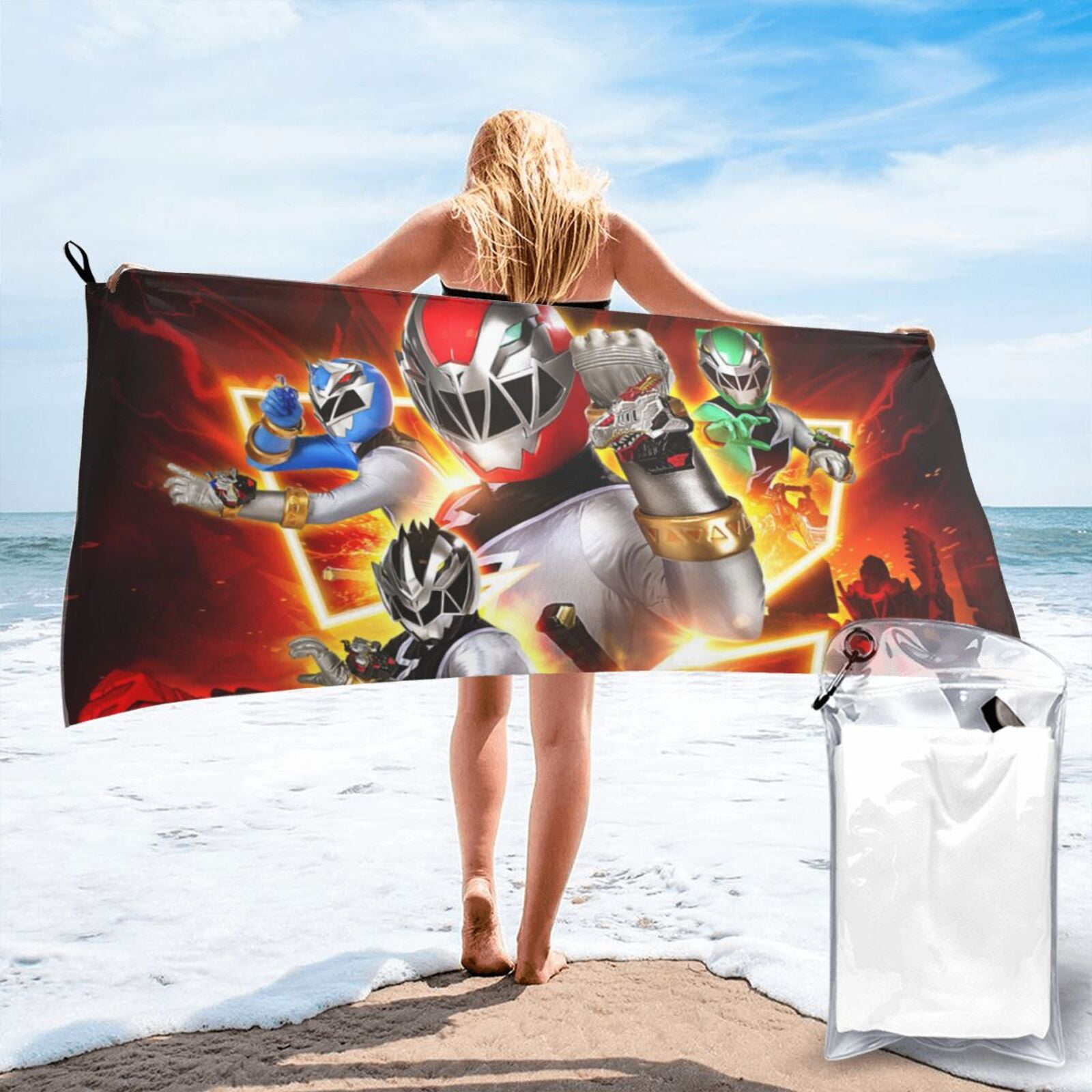 Power Rangers Microfiber Beach Towel, Oversized Sand Free Travel Towels ...