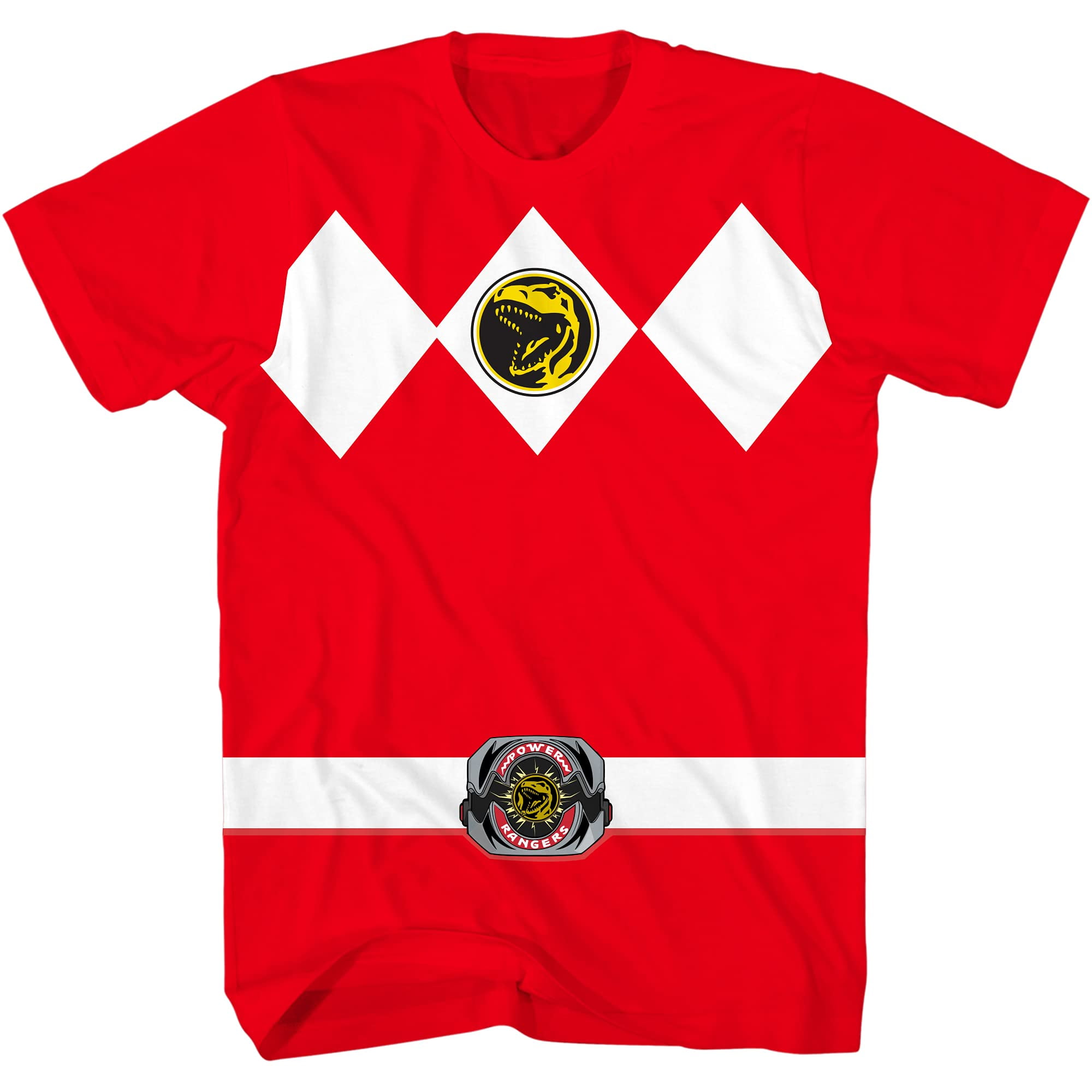 Power Rangers Mighty Morphin Red Boys Youth Armor Costume T-Shirt ...