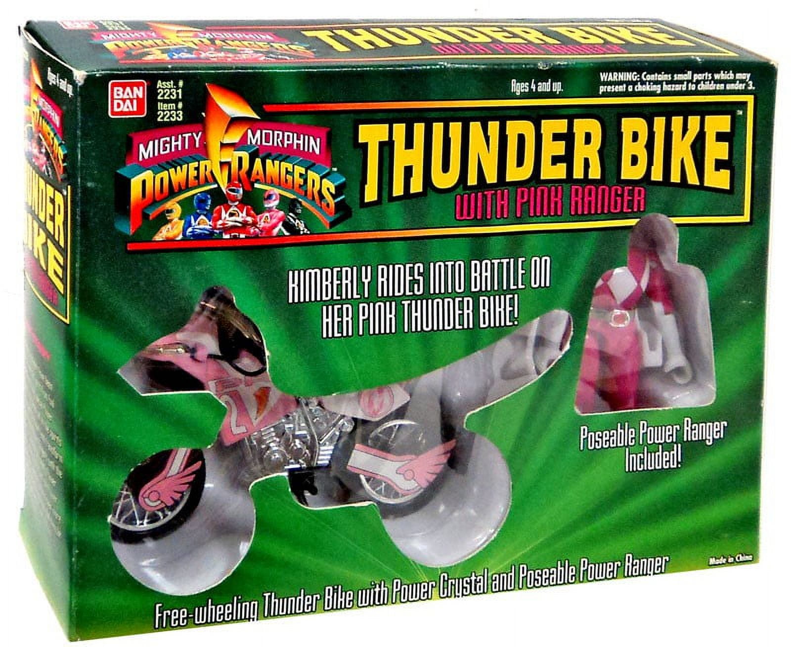 Power Rangers Mighty Morphin Thunder Bike with Pink Ranger Action ...