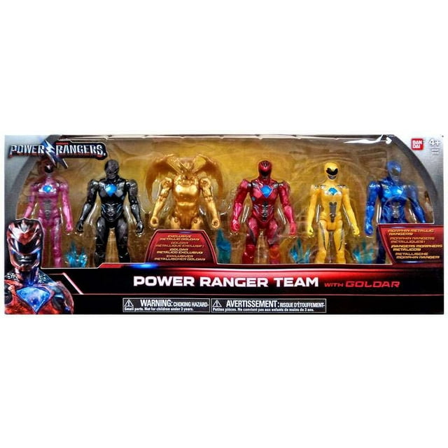 Power Rangers Movie Power Ranger Team Action Figure 6-Pack [with Goldar ...