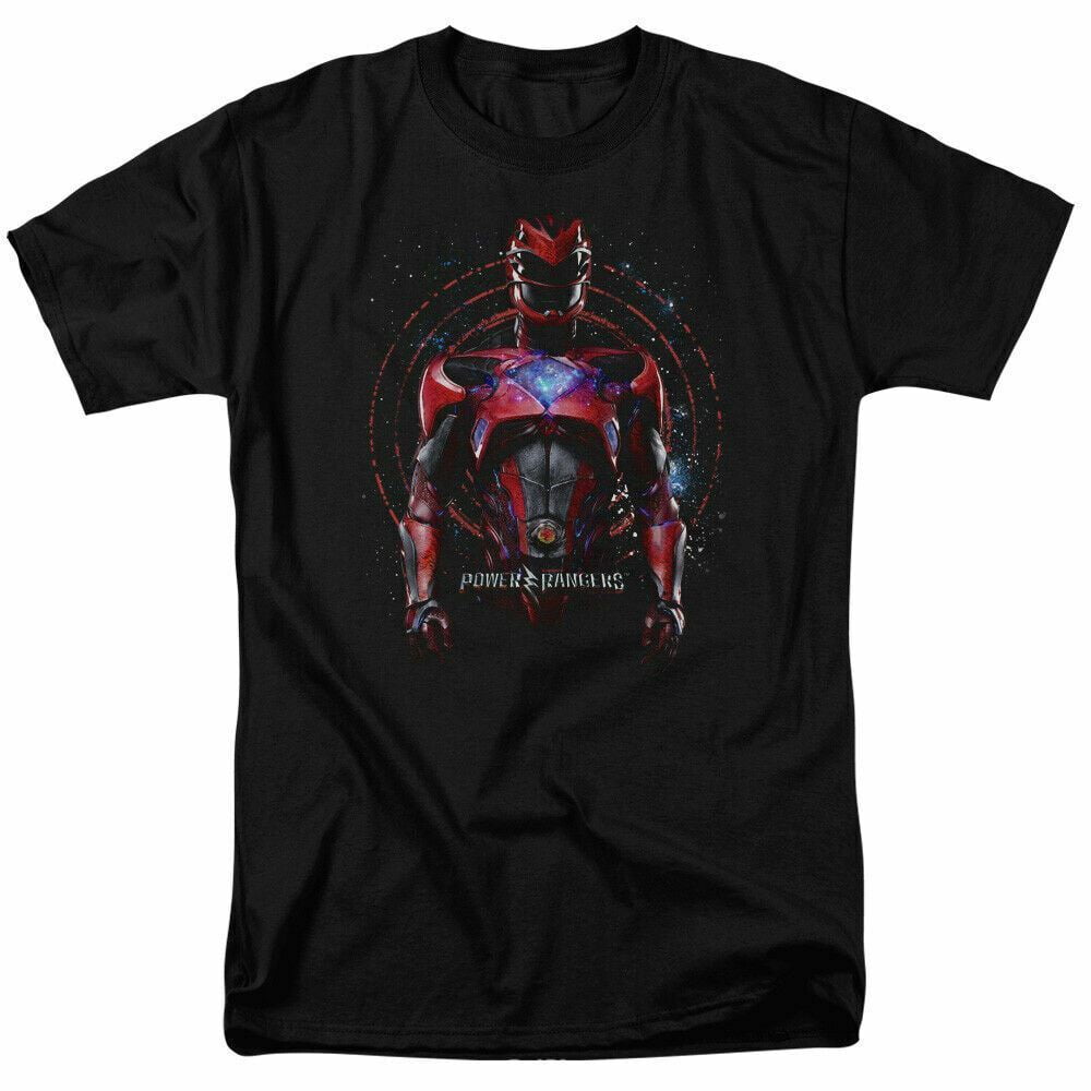 Power Rangers Movie Red Ranger T Shirt Mens Licensed Movie Tee Black ...