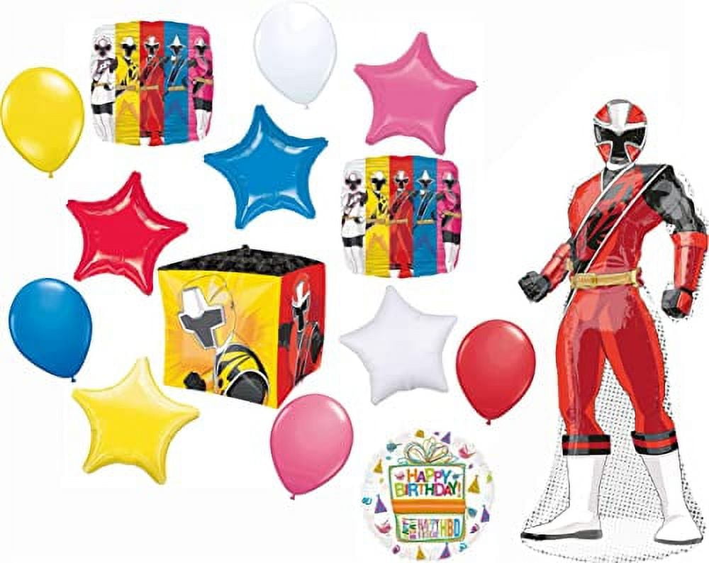 Power Rangers Ninja Steel Birthday Party Balloon Bouquet Decorations ...