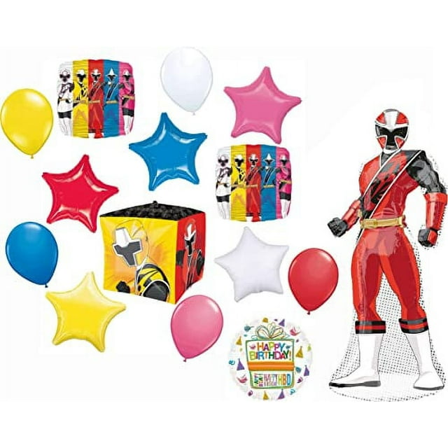 Power Rangers Ninja Steel Birthday Party Balloon Bouquet Decorations ...