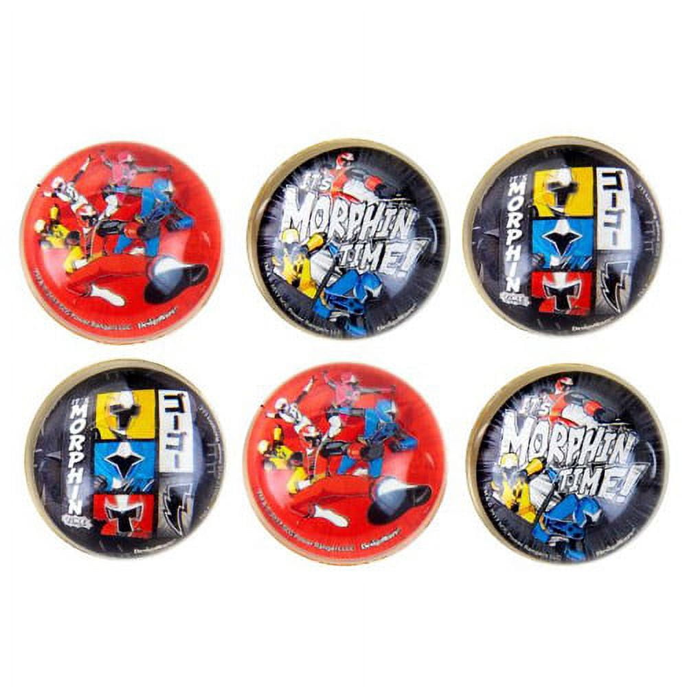 Power Rangers 'Ninja Steel' Bouncy Balls Party Supplies (6ct ...