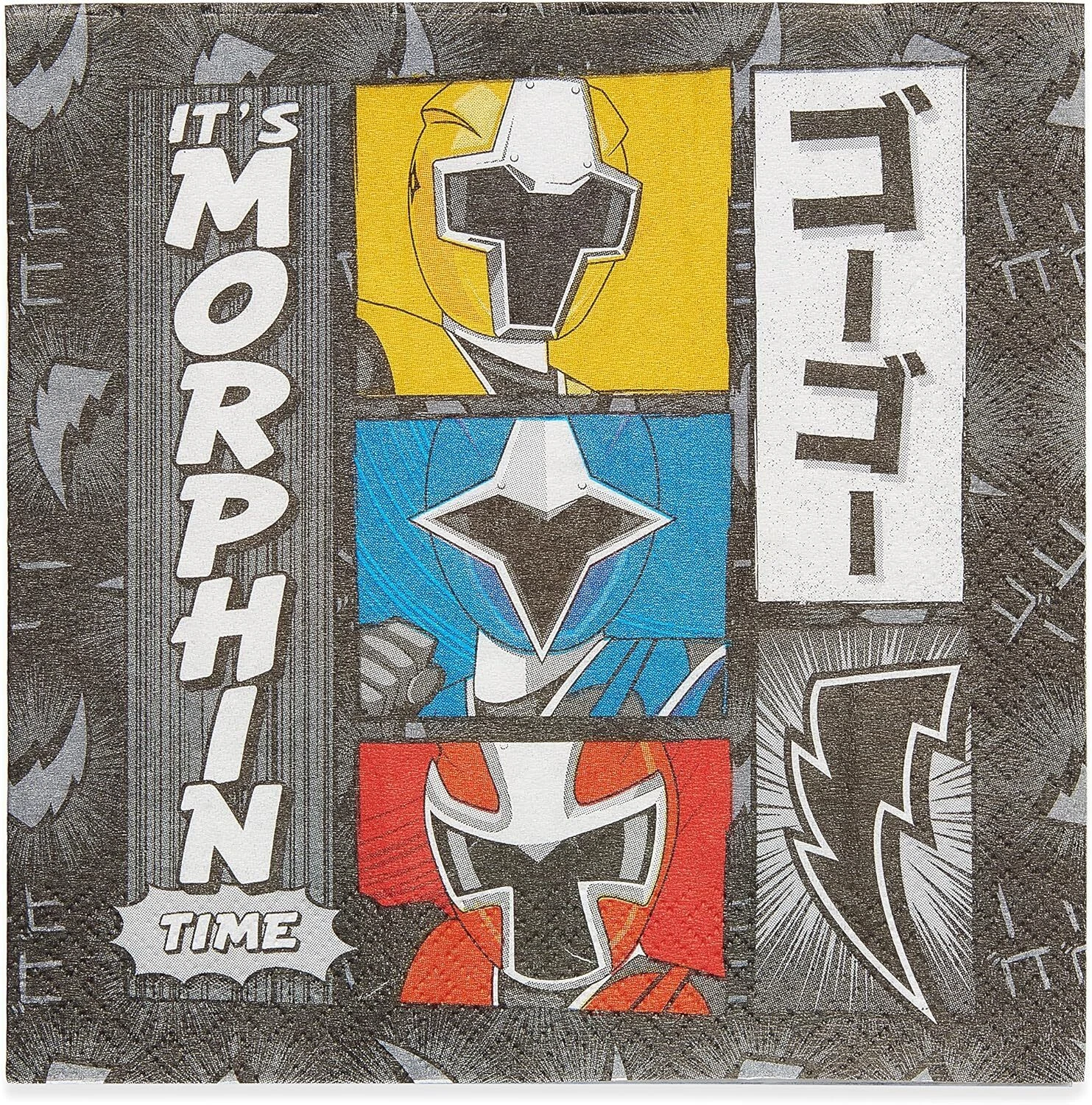 Power Rangers Ninja Steel Mighty Morphin Birthday Party Paper Luncheon ...