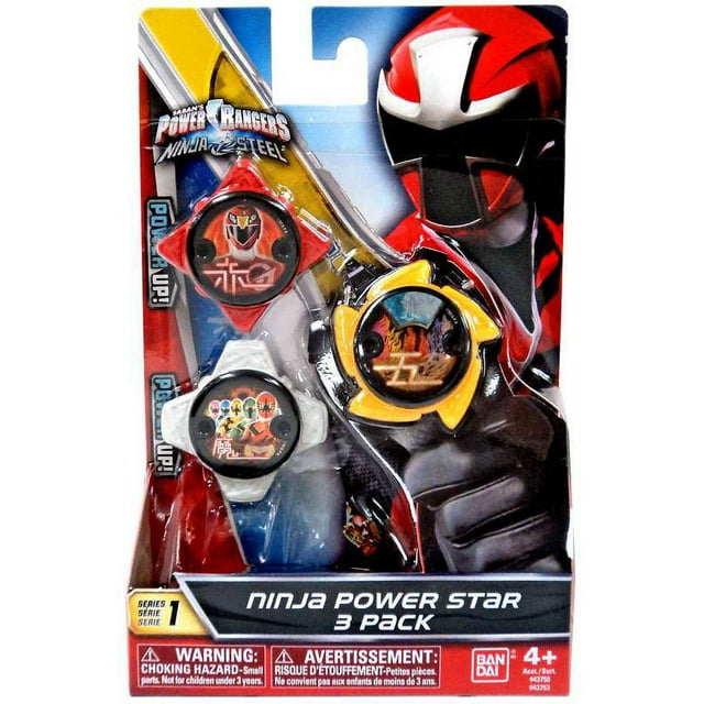 Power Rangers Series 1 Ninja Power Star 3-Pack [Red, White & Orange ...