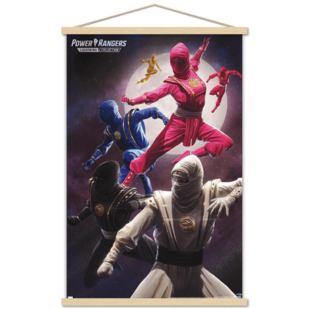 Power Rangers - Ninja Wall Poster with Wooden Magnetic Frame, 22.375" x ...