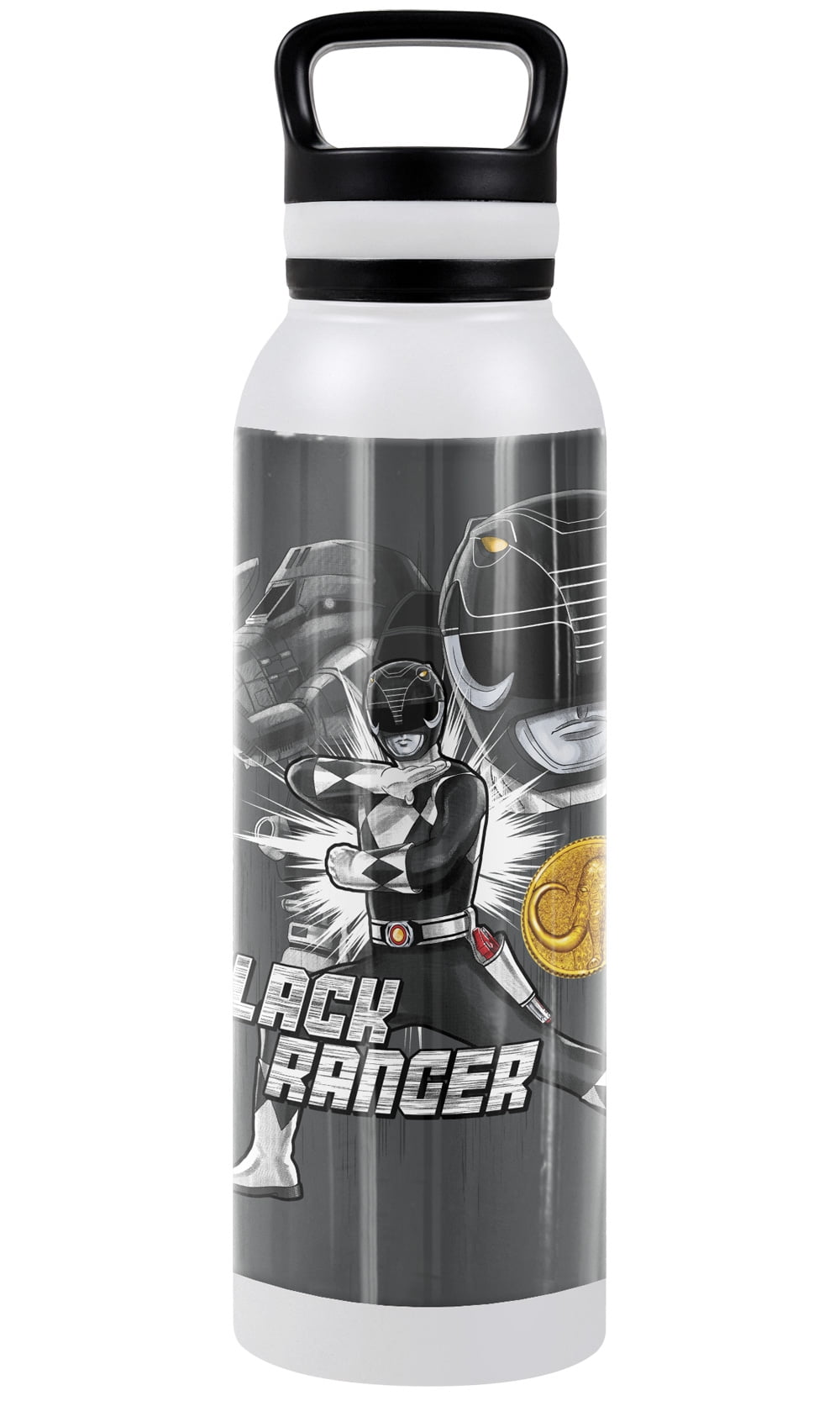 Power Rangers Official Black Ranger 24 oz Insulated Canteen Water ...