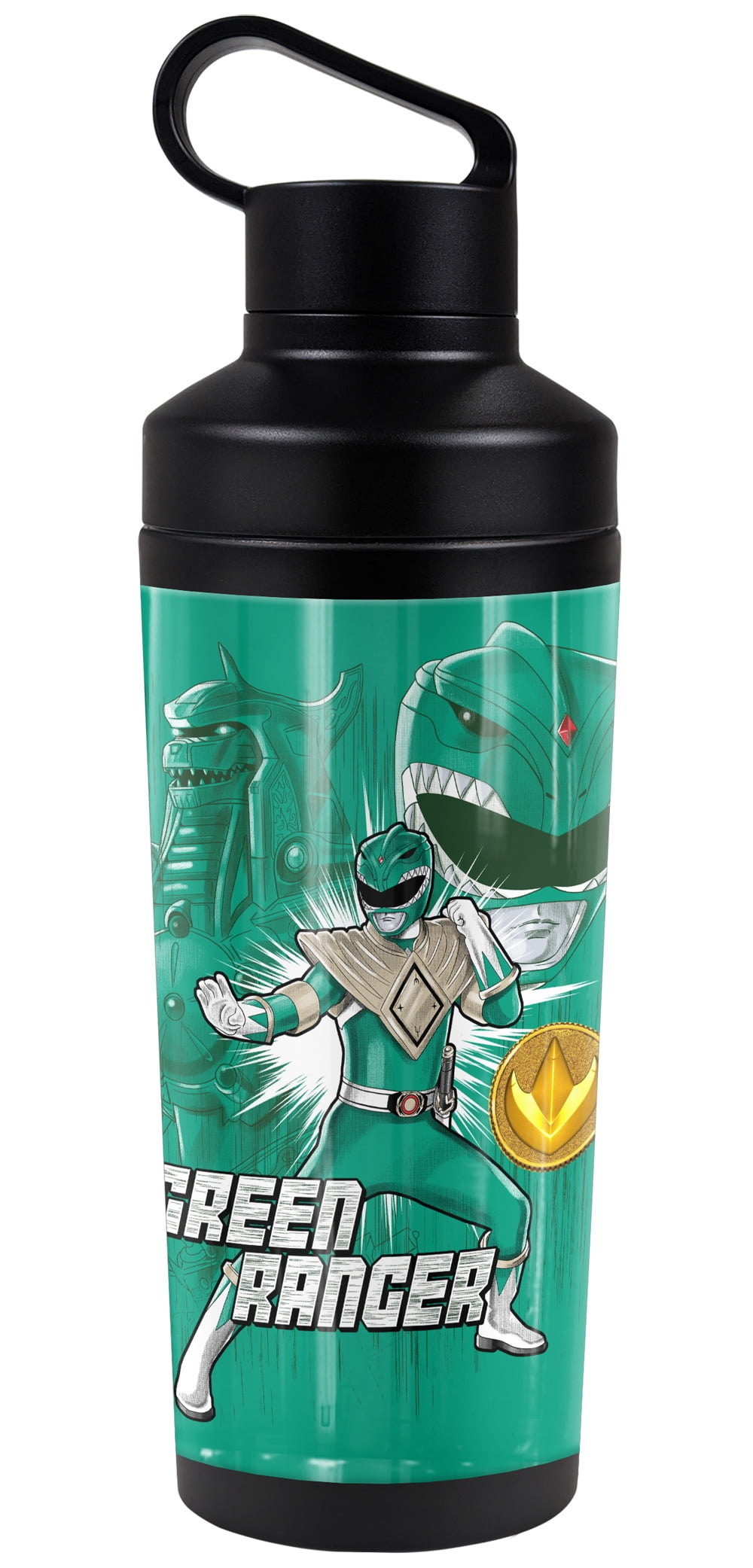Power Rangers Official Green Ranger 18 oz Insulated Water Bottle, Leak ...