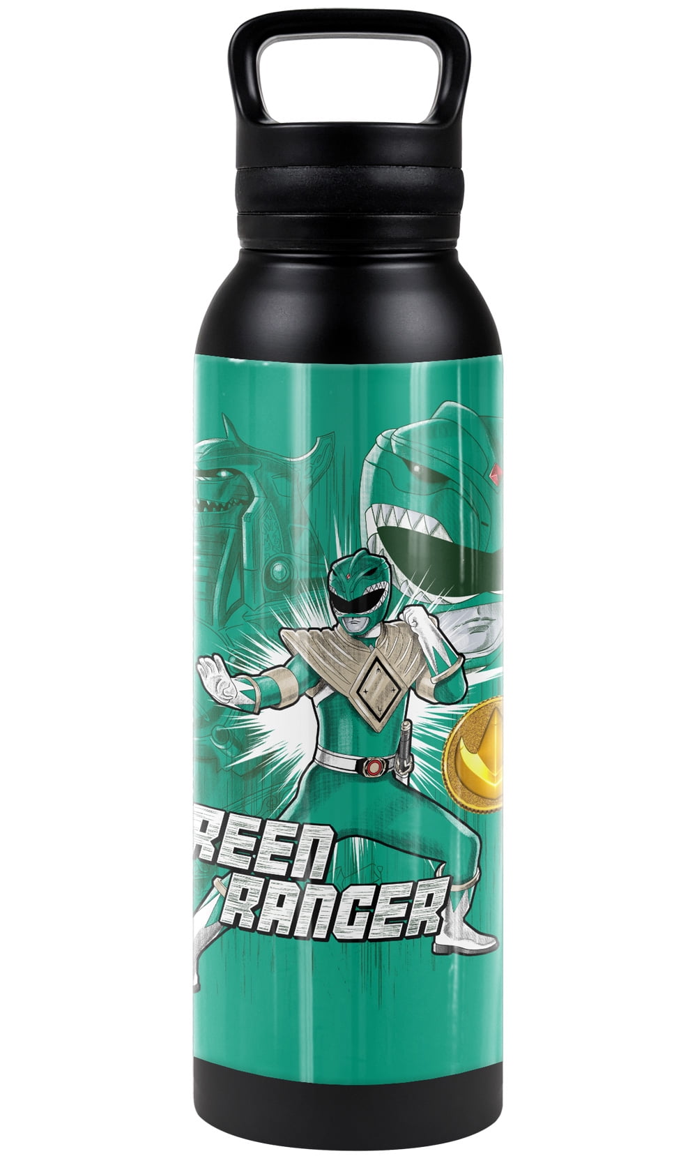 Power Rangers Official Green Ranger 24 oz Insulated Canteen Water ...